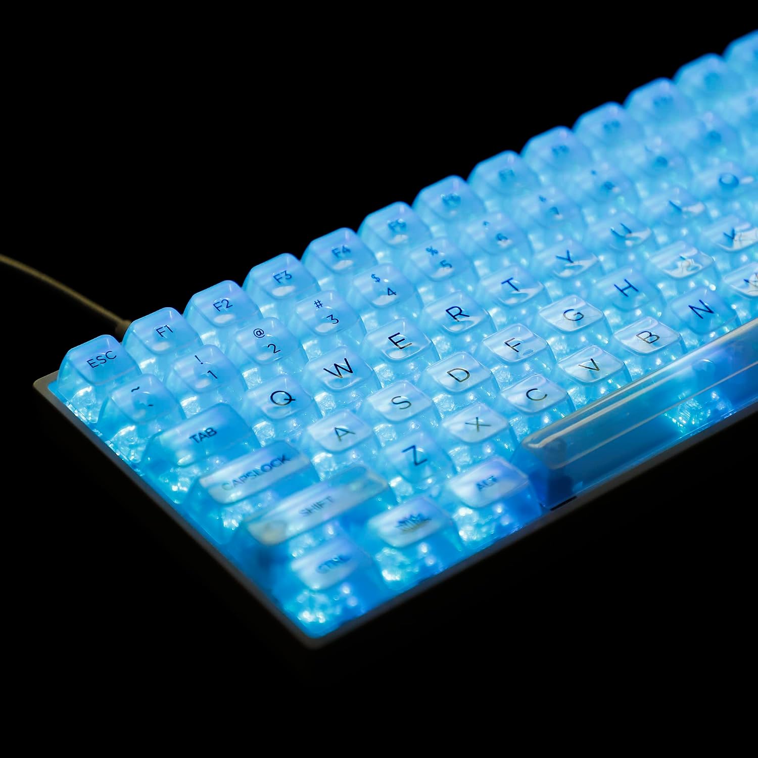 Amazon.com: YMDK 131 Crystal PC Backlit Keycaps UV Print MDA Profile ...