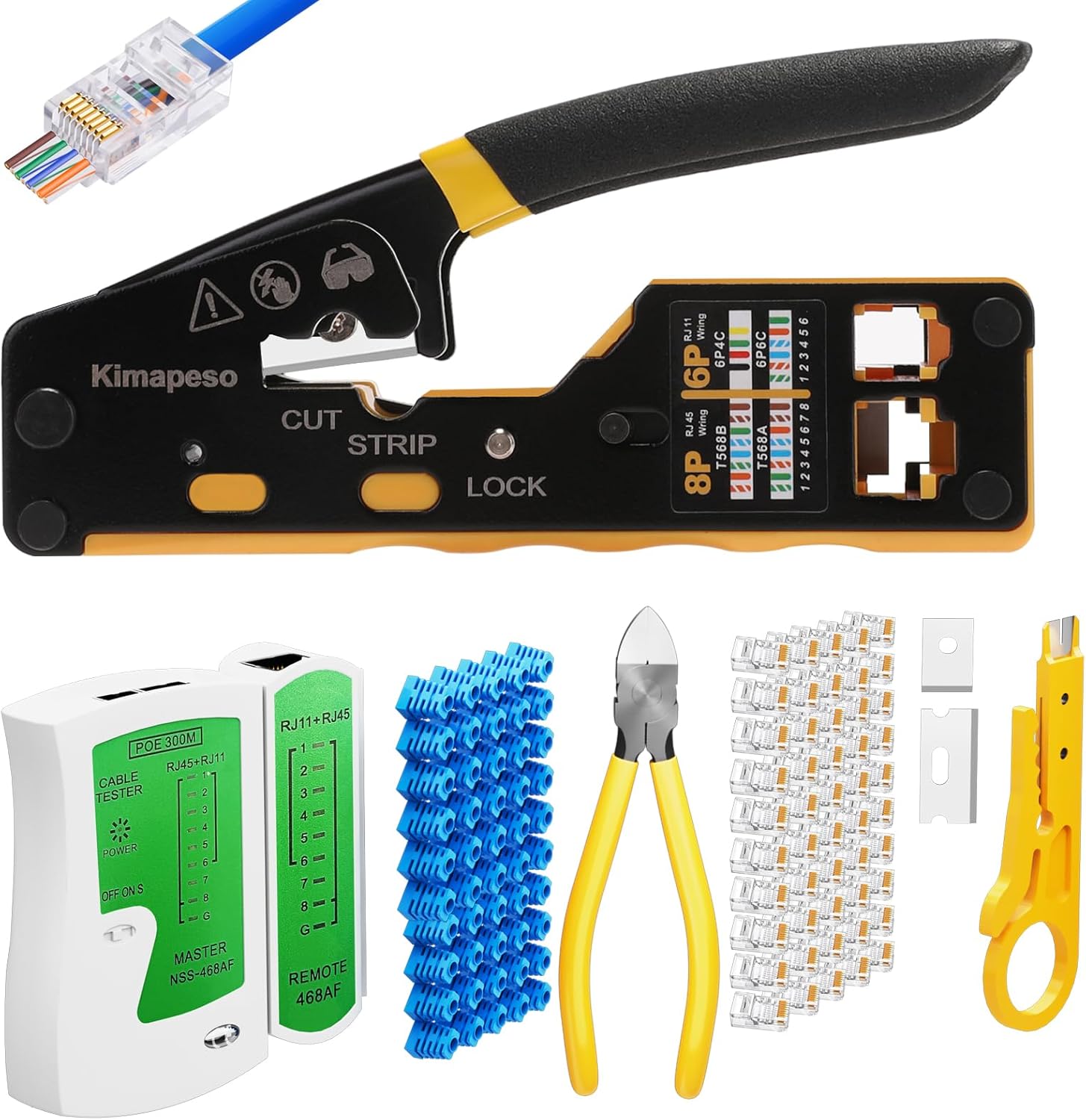 Pass Through RJ45 Crimp Tool Kit Ethernet Network Nepal | Ubuy