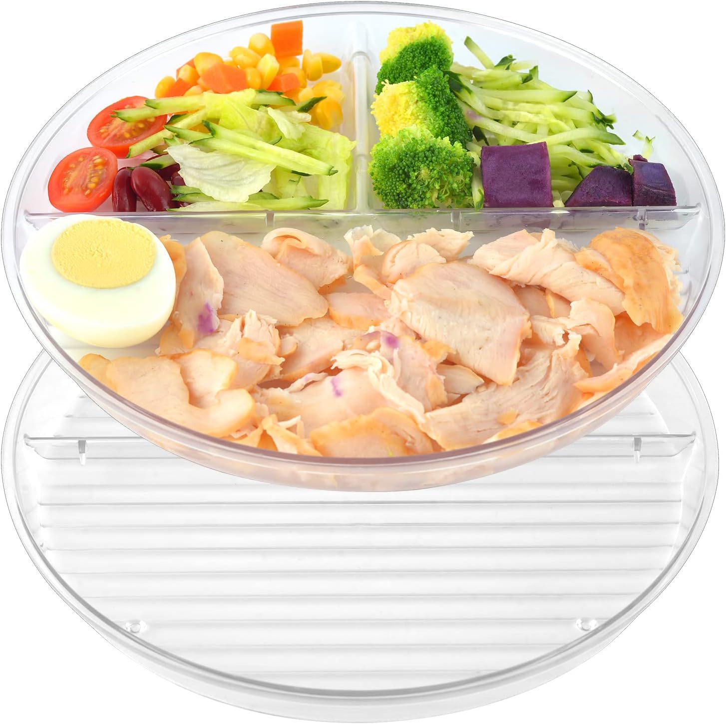 Amazon.com | SMAODSGN 2 Pieces Clear Portion Control Plate Clear ...