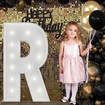 Amazon.com: JoyBox Design Cool White 4FT Marquee Light Up Letters ...