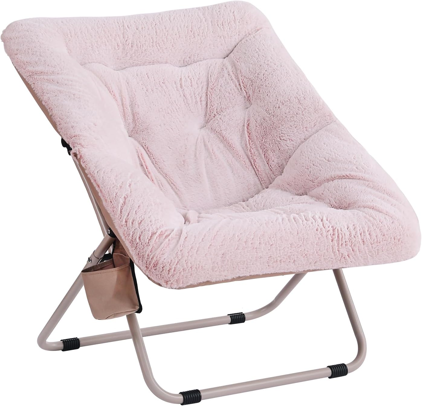 Amazon.com: Tiita Saucer Chair, Soft Faux Fur Oversized Folding Accent ...