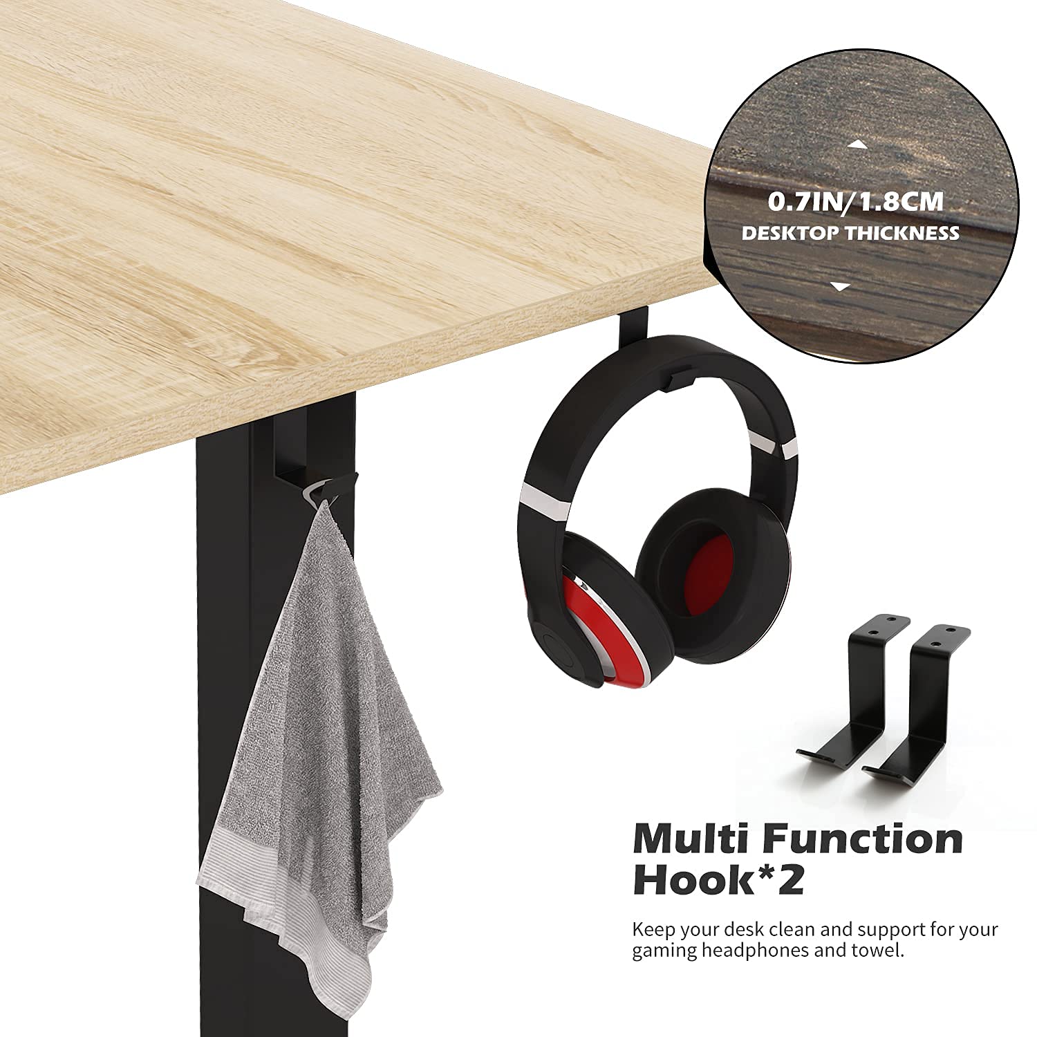 TOPSKY Dual Motor Electric Adjustable Standing Computer Desk Black ...