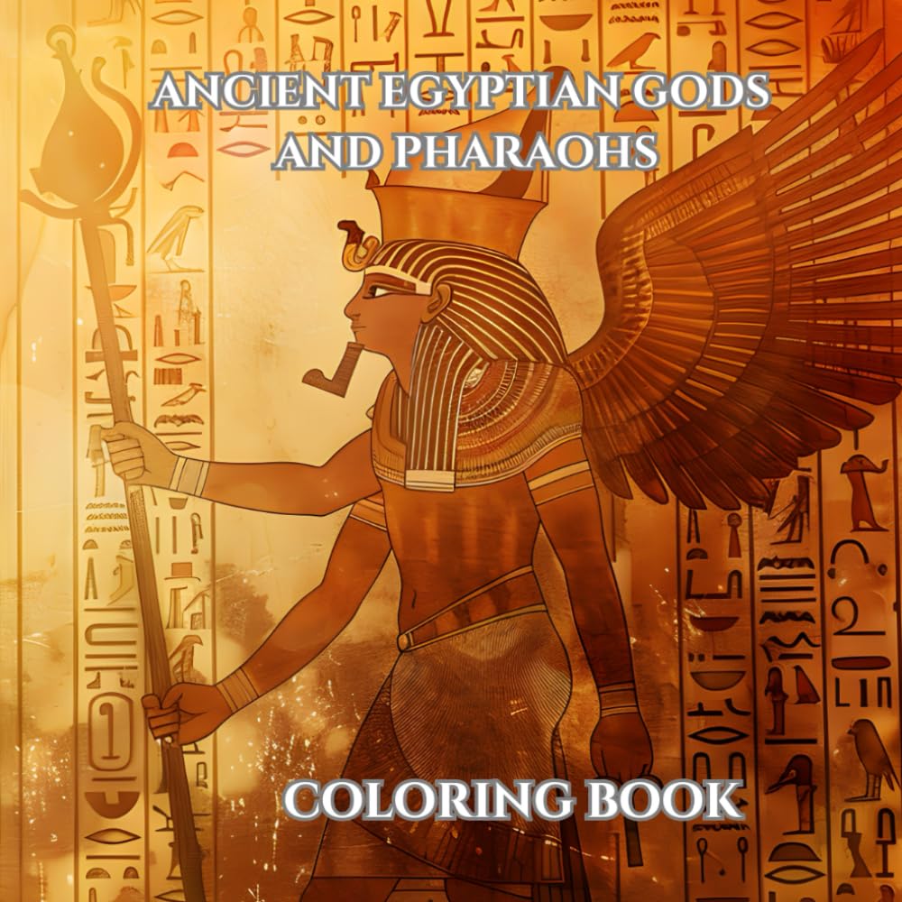 Amazon.com: Ancient Egyptian Gods and Pharaohs Coloring Book: Color the ...