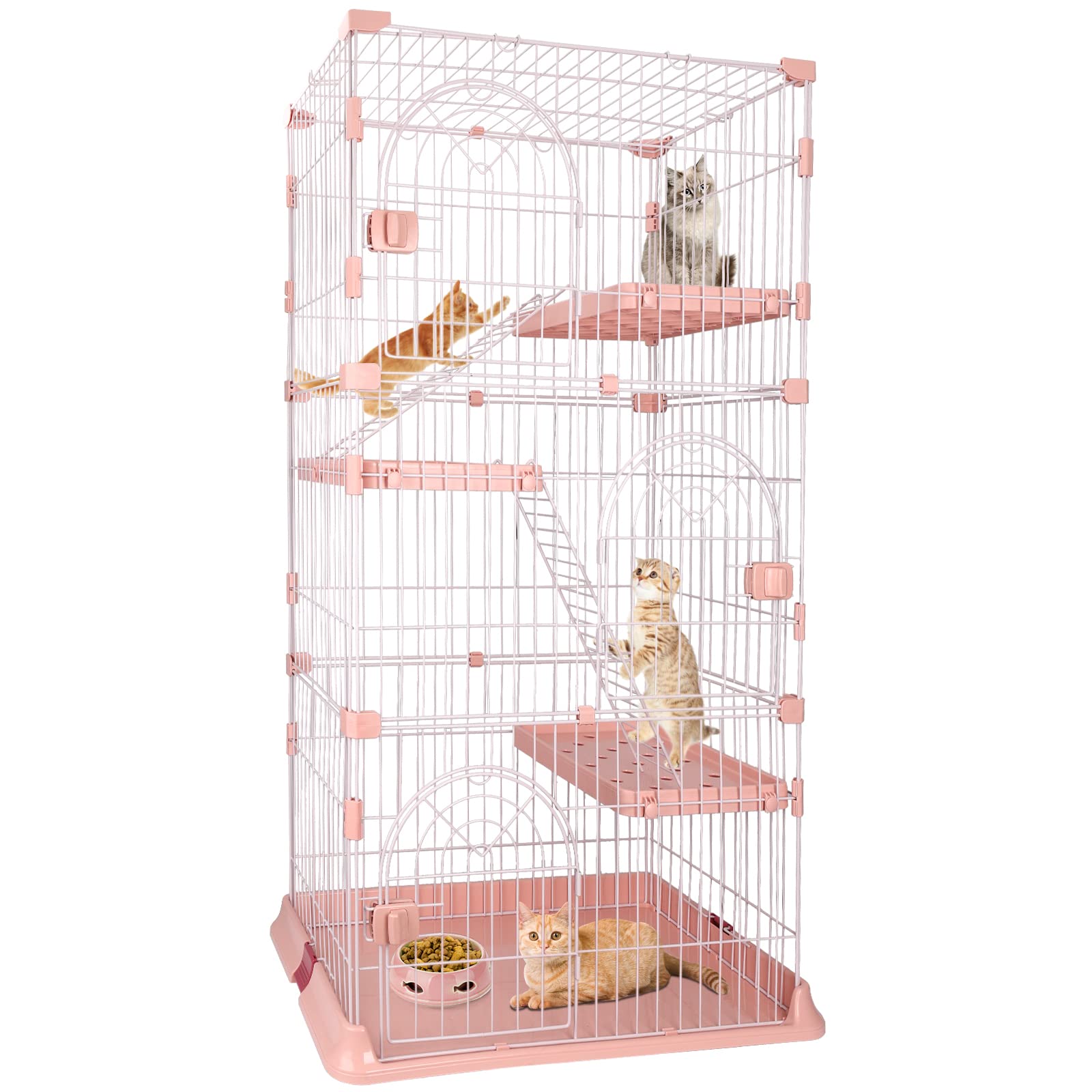 4 Tier 52 Inch Large Cat Cage Crate Outdoor Cat | Desertcart INDIA