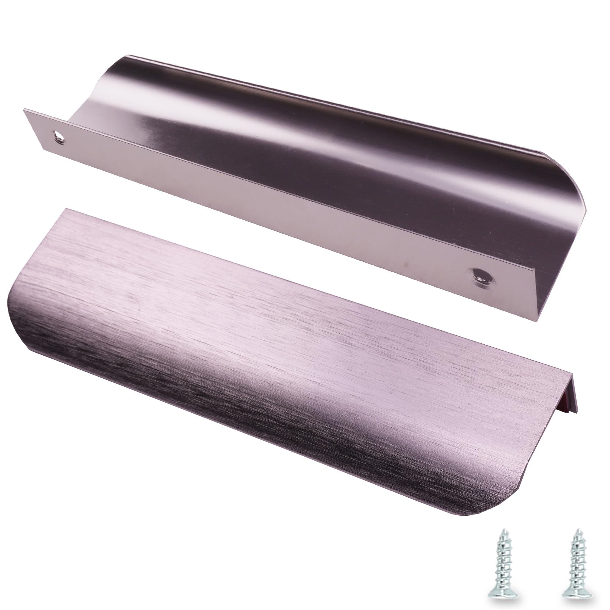 LEAPHZOT 10 Pack 5" (128mm) Hole Center Edge Finger Pull,Brushed Nickel ...