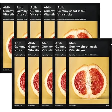 Amazon.com : Abib Gummy Sheet Mask 10 Sheets (Vita) : Beauty & Personal ...