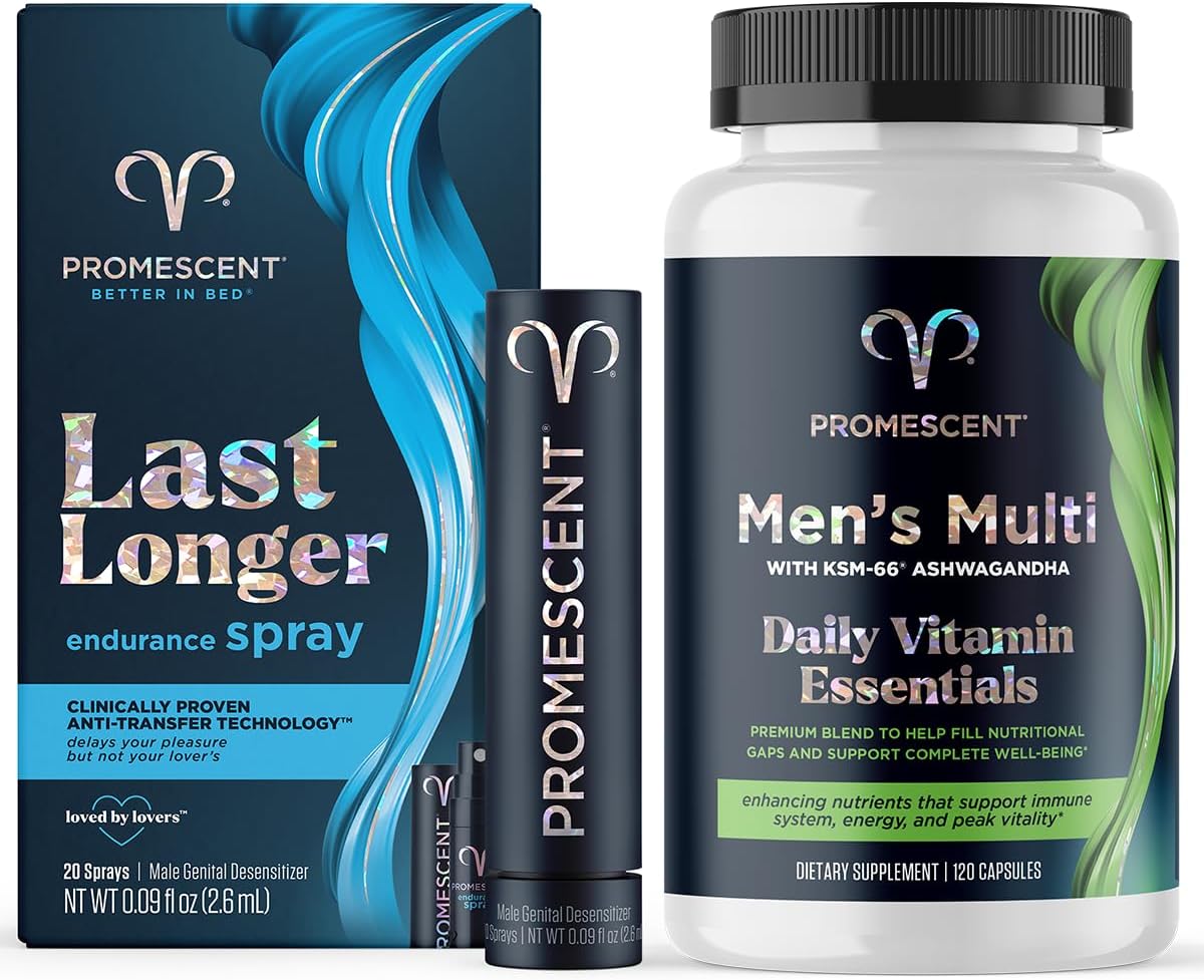 Amazon.com: Promescent Desensitizing Delay Spray + Men's Daily ...