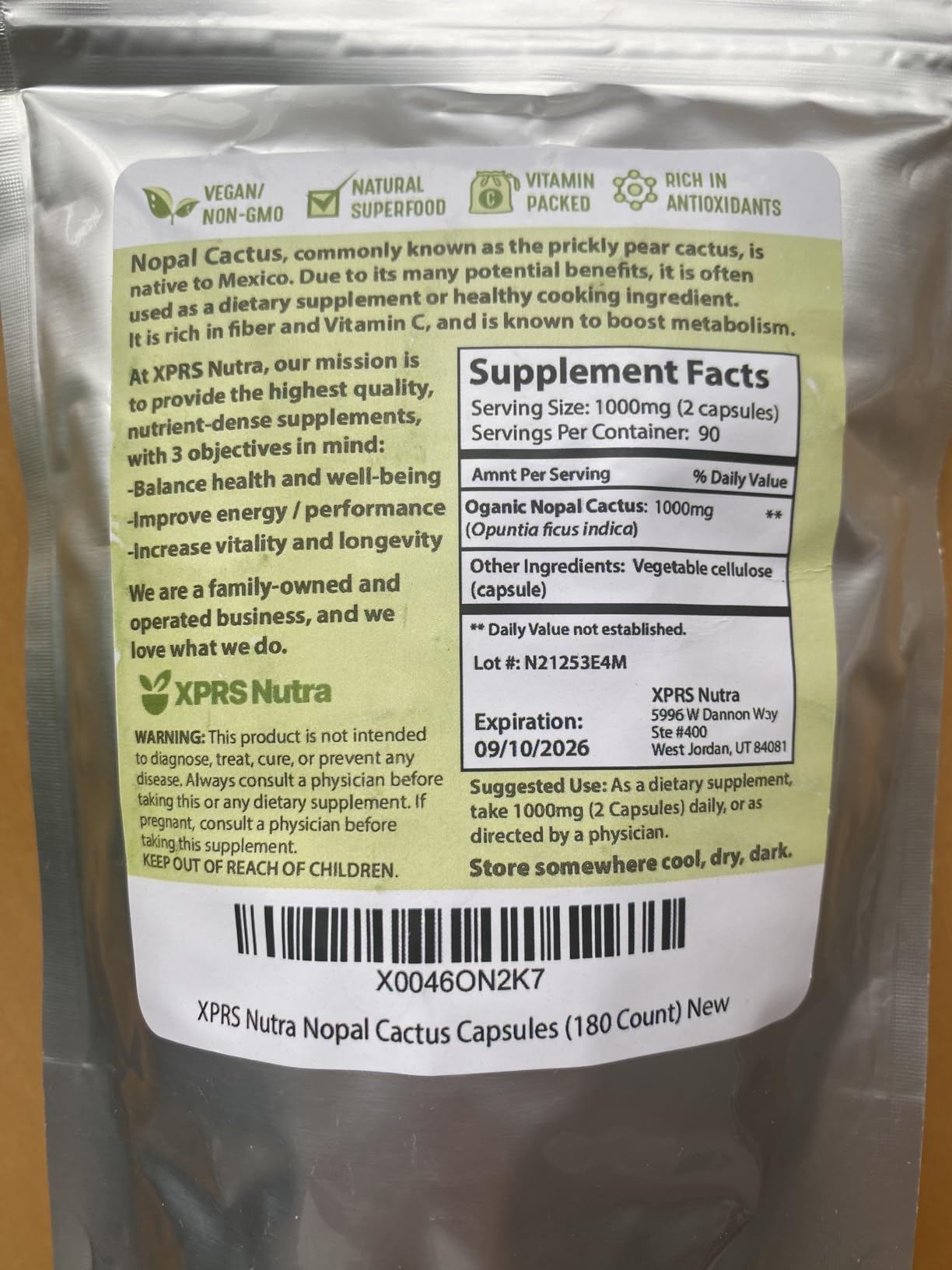 Amazon.com: XPRS Nutra Nopal Cactus Capsules - Prickly Pear Supplement ...