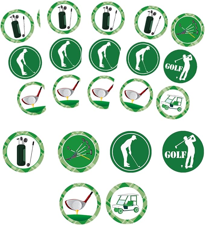 Amazon.com: Golf Sport Stickers Themed Party Decorations Labels 2 inch ...