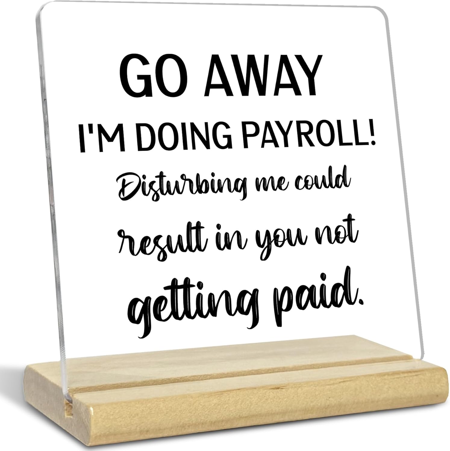 Amazon.com: Funny Acrylic Plaque Payroll Clerk Gifts for Payroll ...