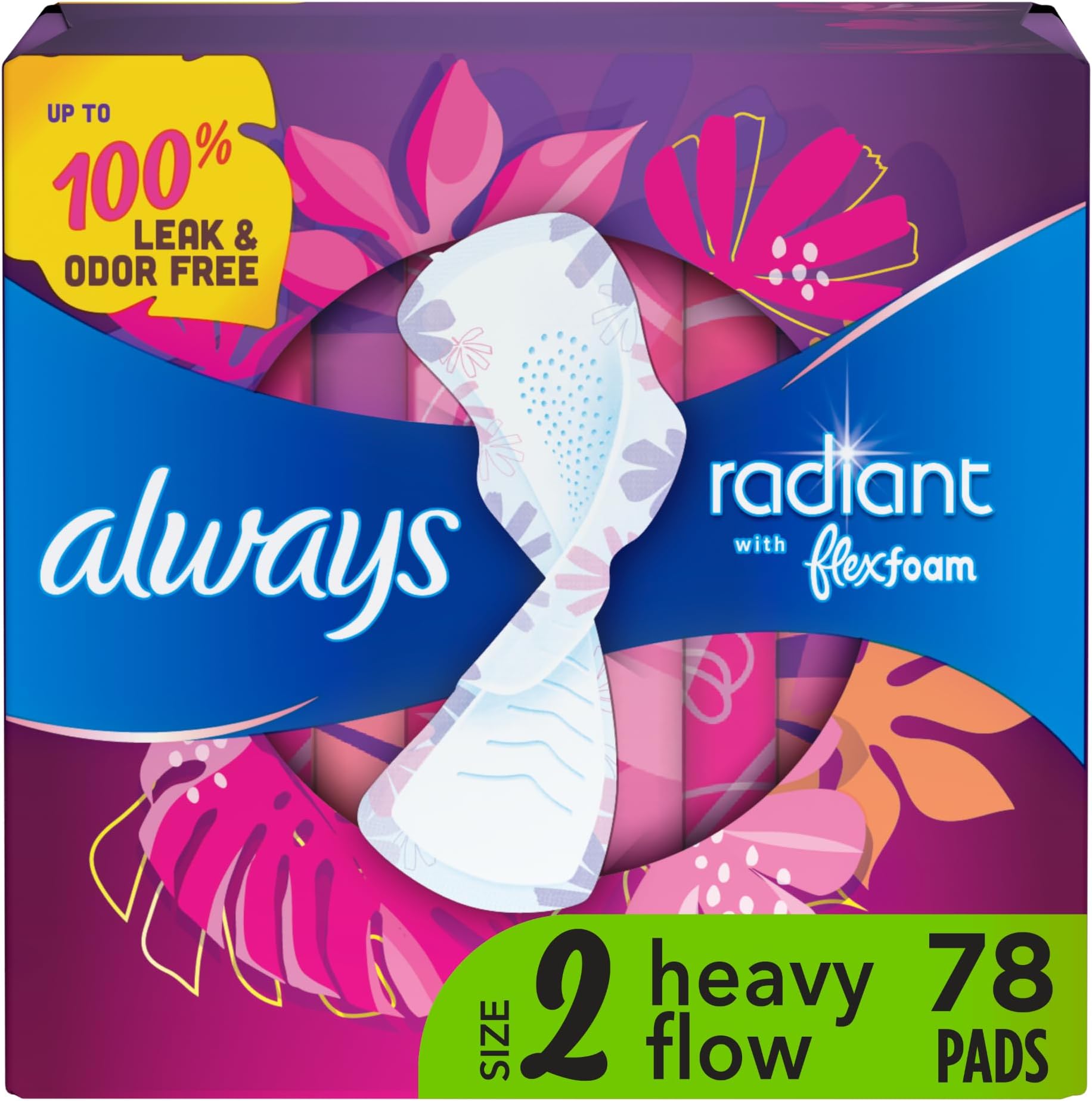 Amazon.com: Always Pads Size 2 Infinity With Flex Foam 16 Count Heavy ...