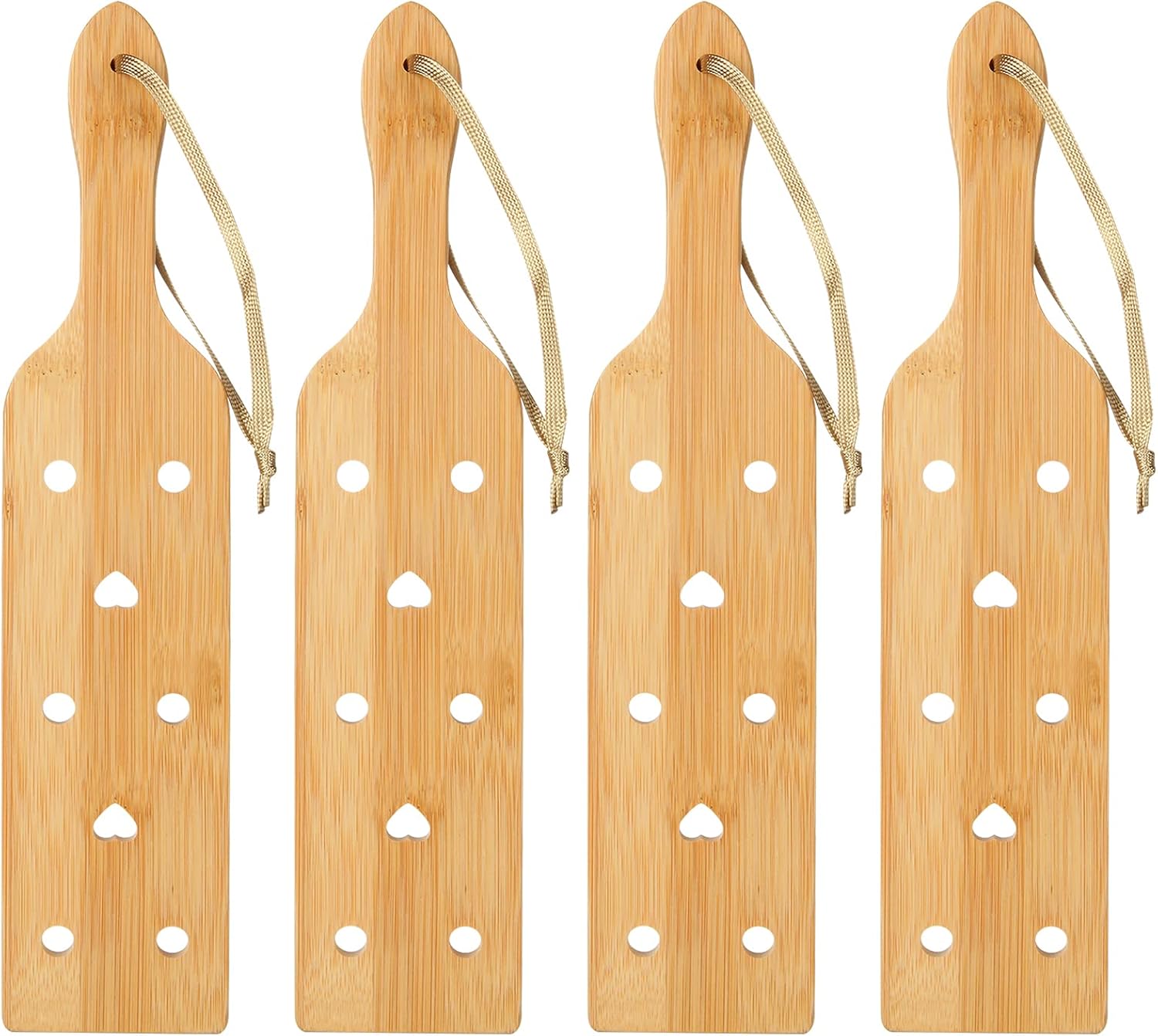 Amazon.com: 4 Pack Bamboo Paddle, 13 Inch Unfinished Wooden Paddles ...