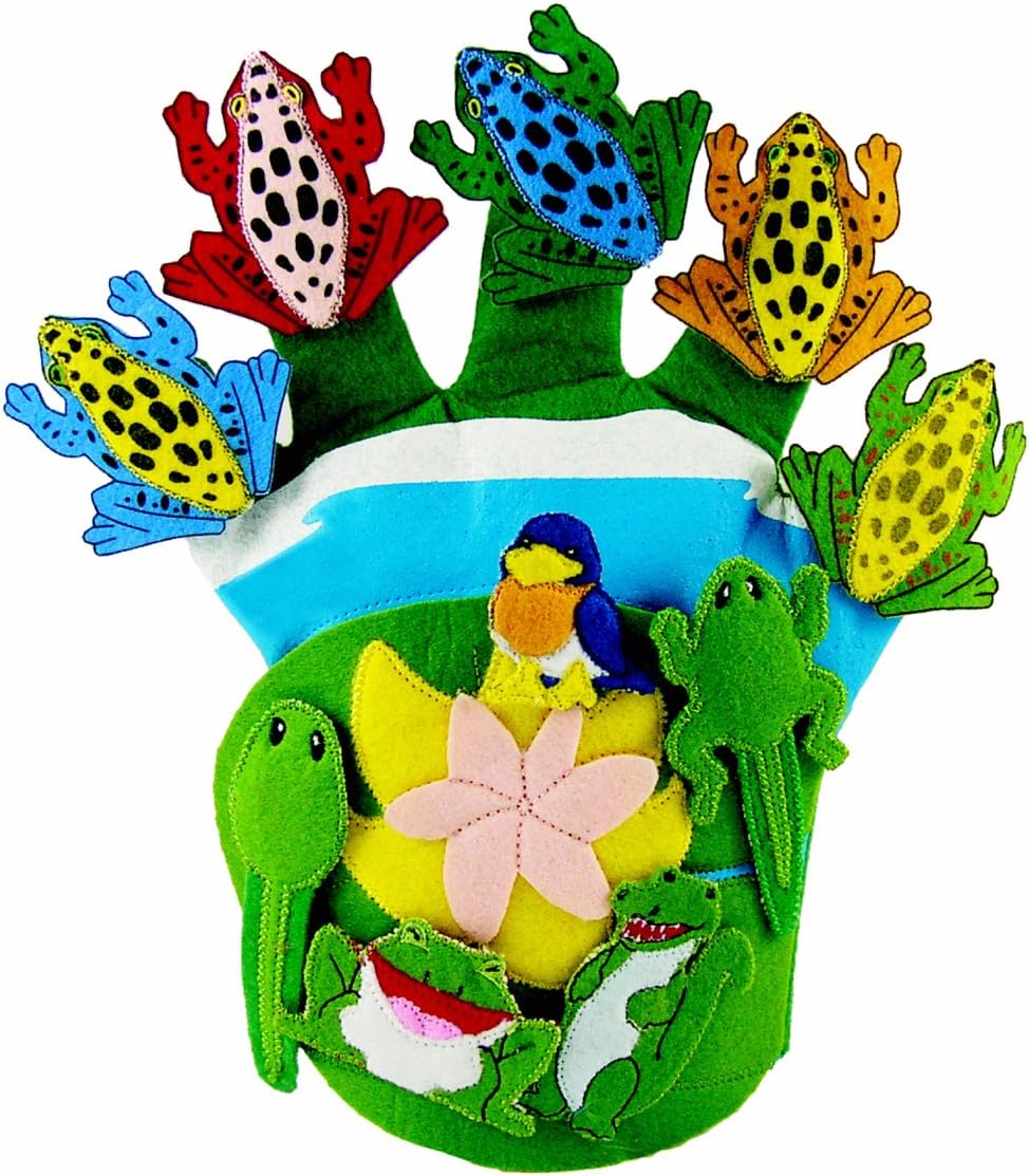 Amazon.com: Get Ready Kids Bullfrog and Friends Felt Glove Puppet Set ...