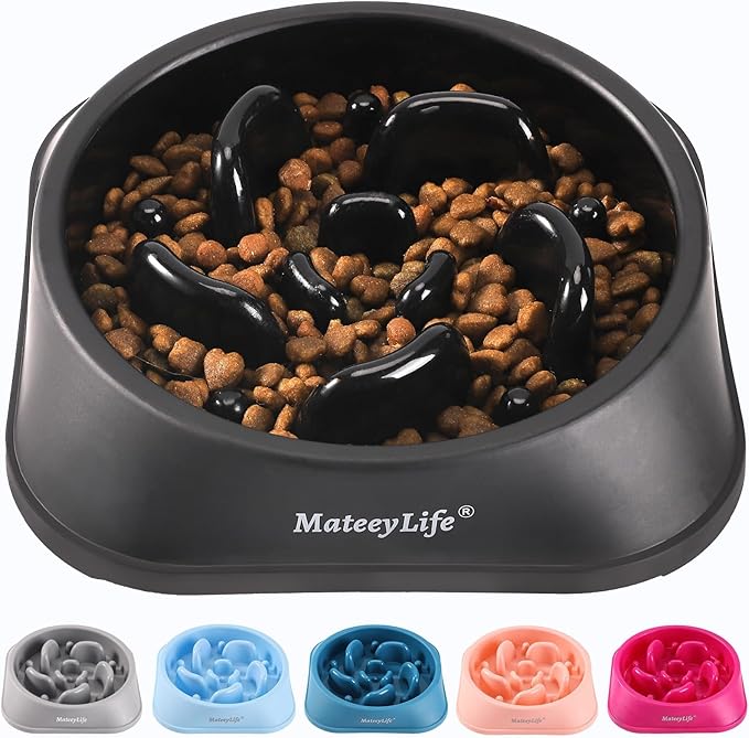 MateeyLife Slow Feeder Dog Bowls, Anti-Choking Puzzle Dog Food Bowls ...