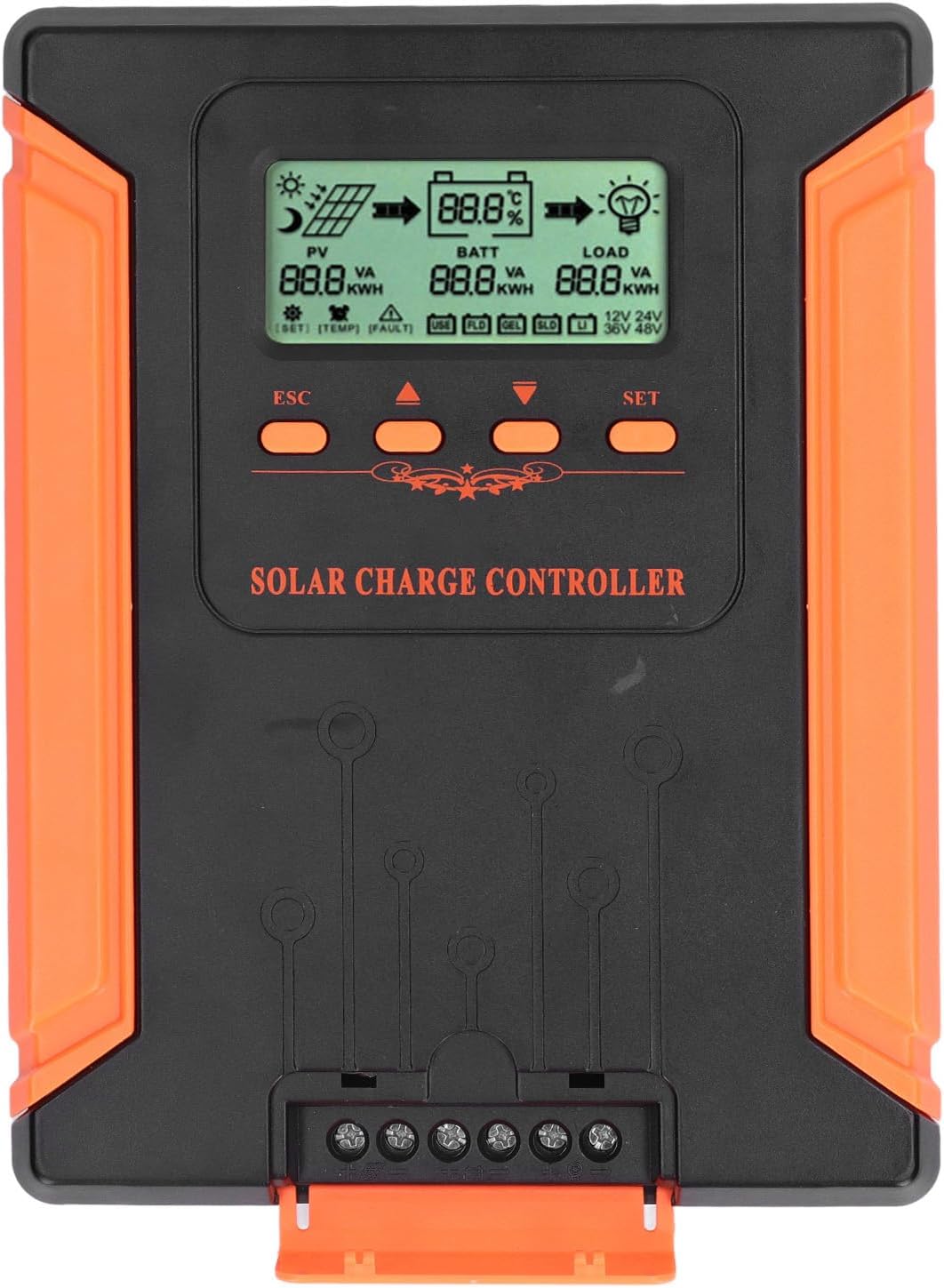 Amazon.com : MPPT Solar Charge Controller, 12V 24V 36V 48V Auto Solar ...