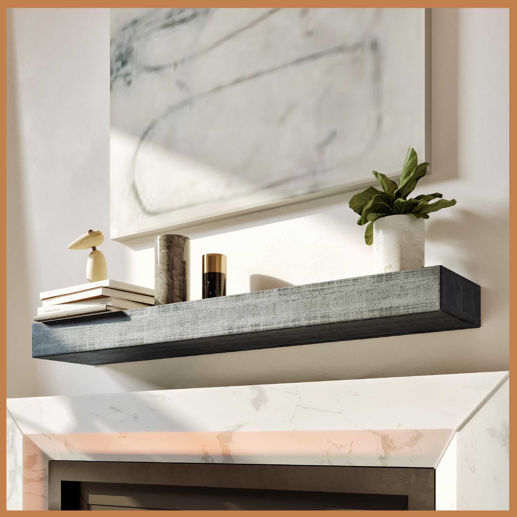 Amazon.com: Avana Fireplace Mantle - Natural Fireplace Mantles Wood ...