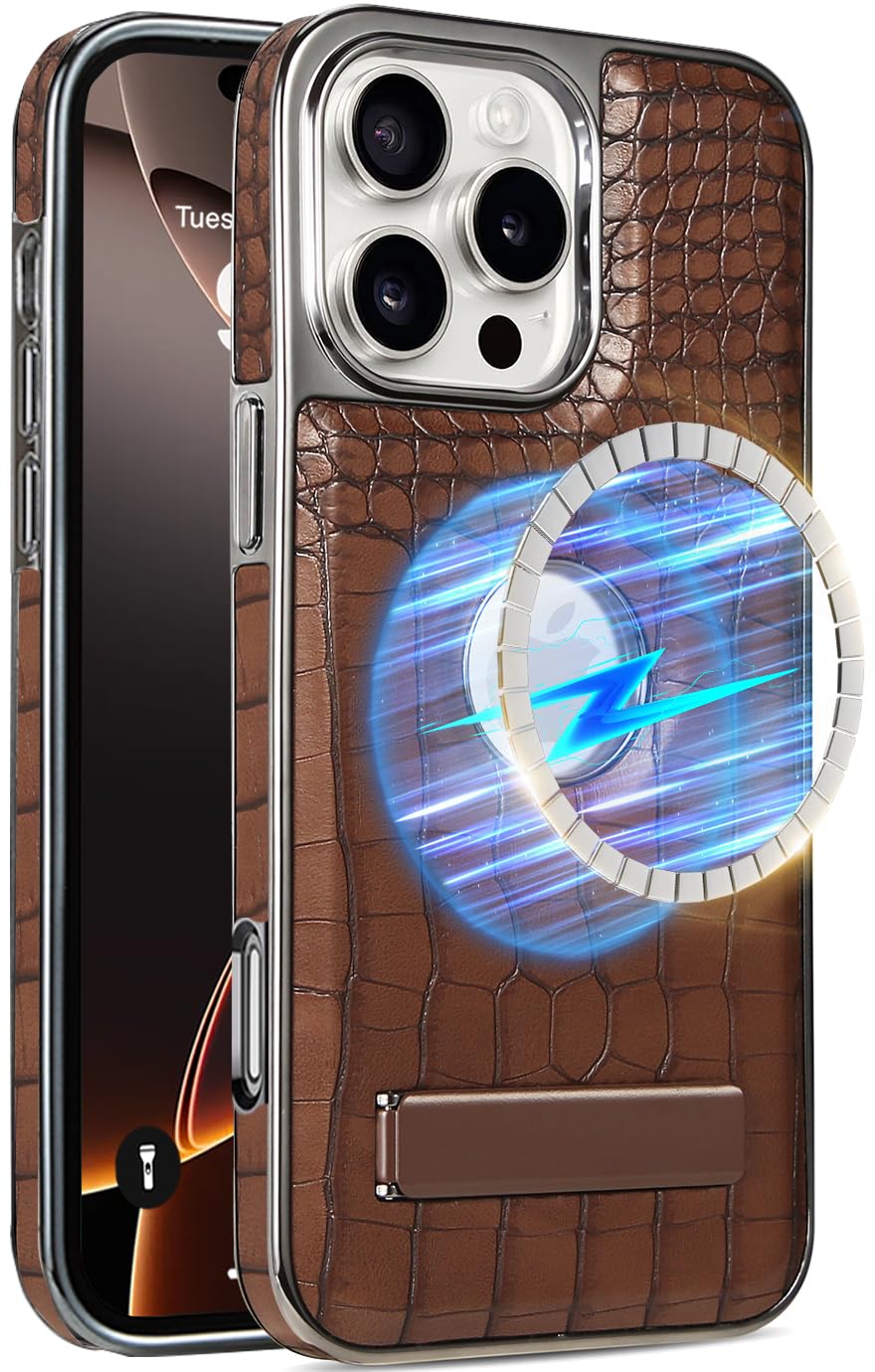 Amazon.com: Wibrthz Leather Case for iPhone 16 Pro Max, Luxury ...