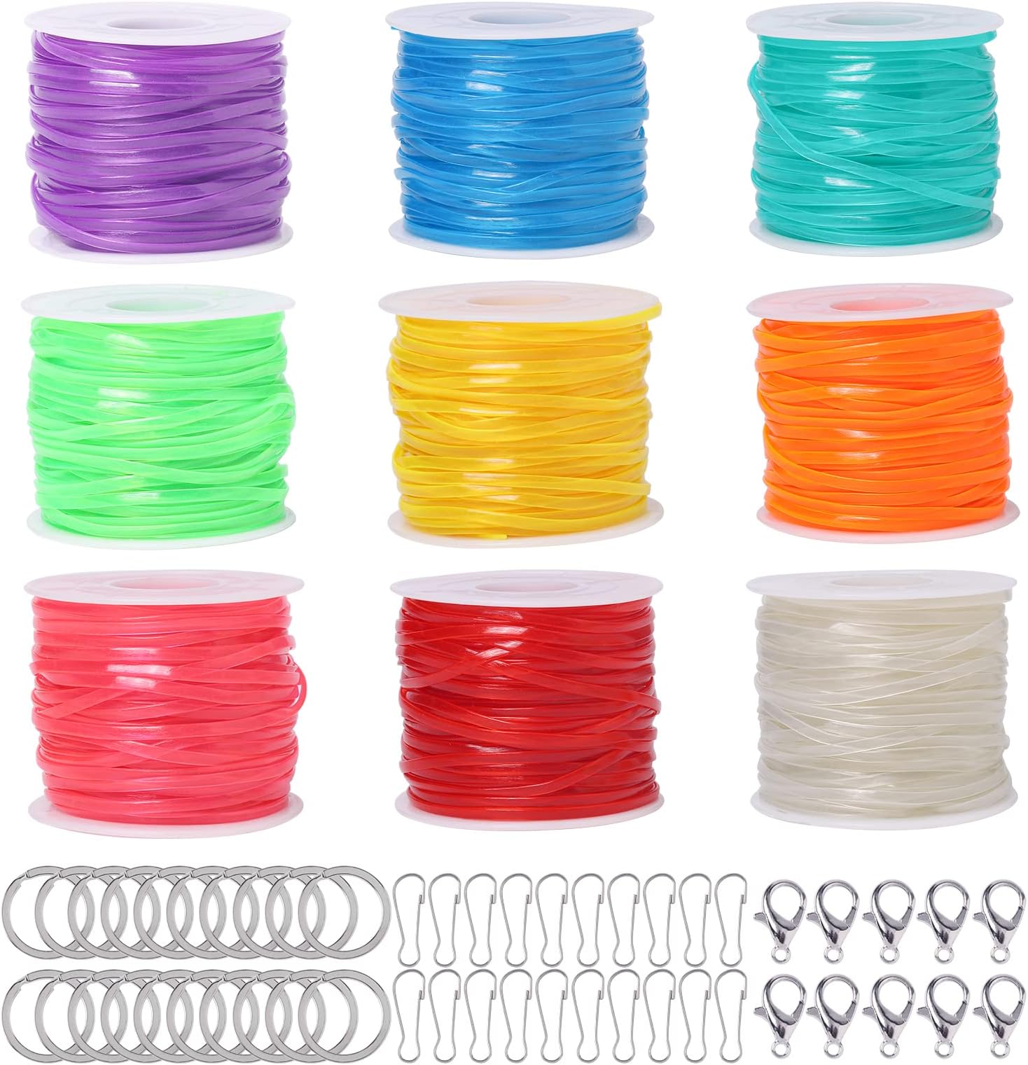Amazon.com: Plastic Lanyard String, Mckanti 12 Packs Plastic Lacing ...