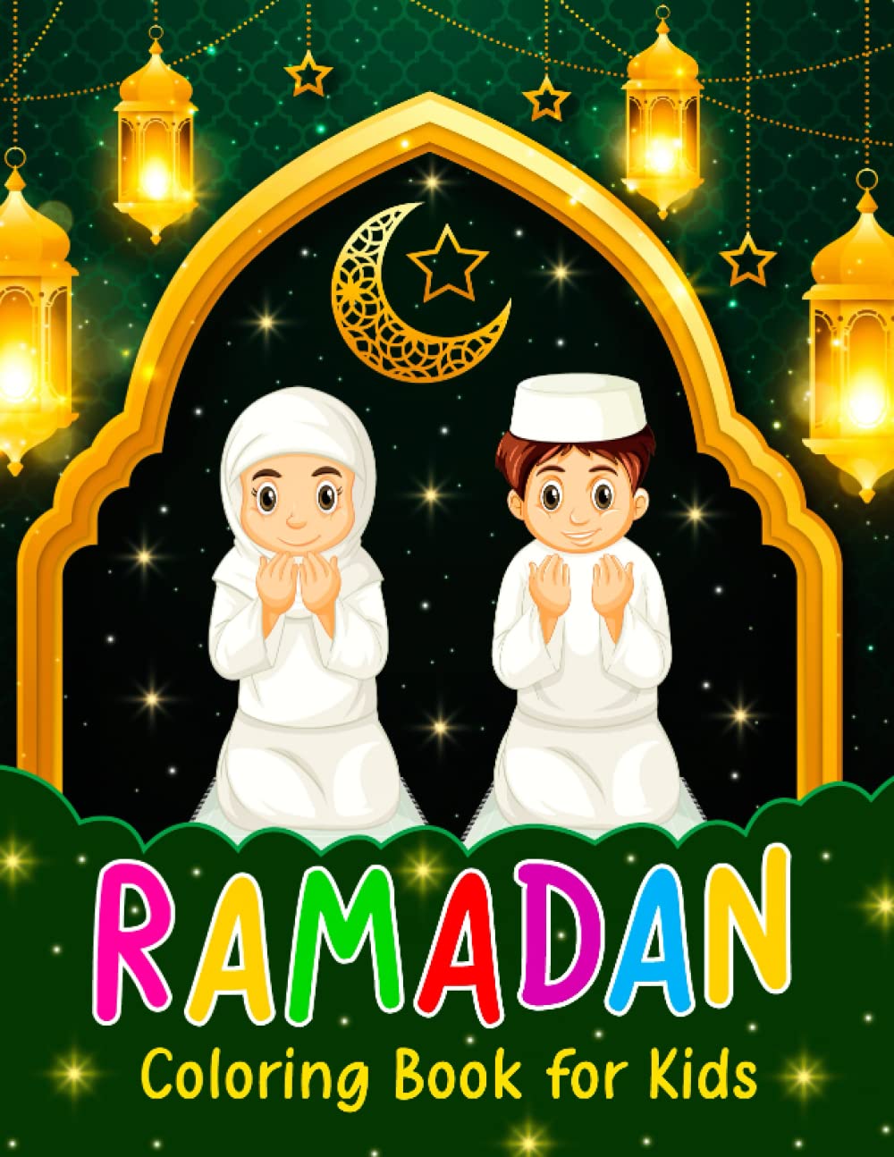 Buy Ramadan Coloring Book for Kids: Easy and Fun Islamic Activity Book ...