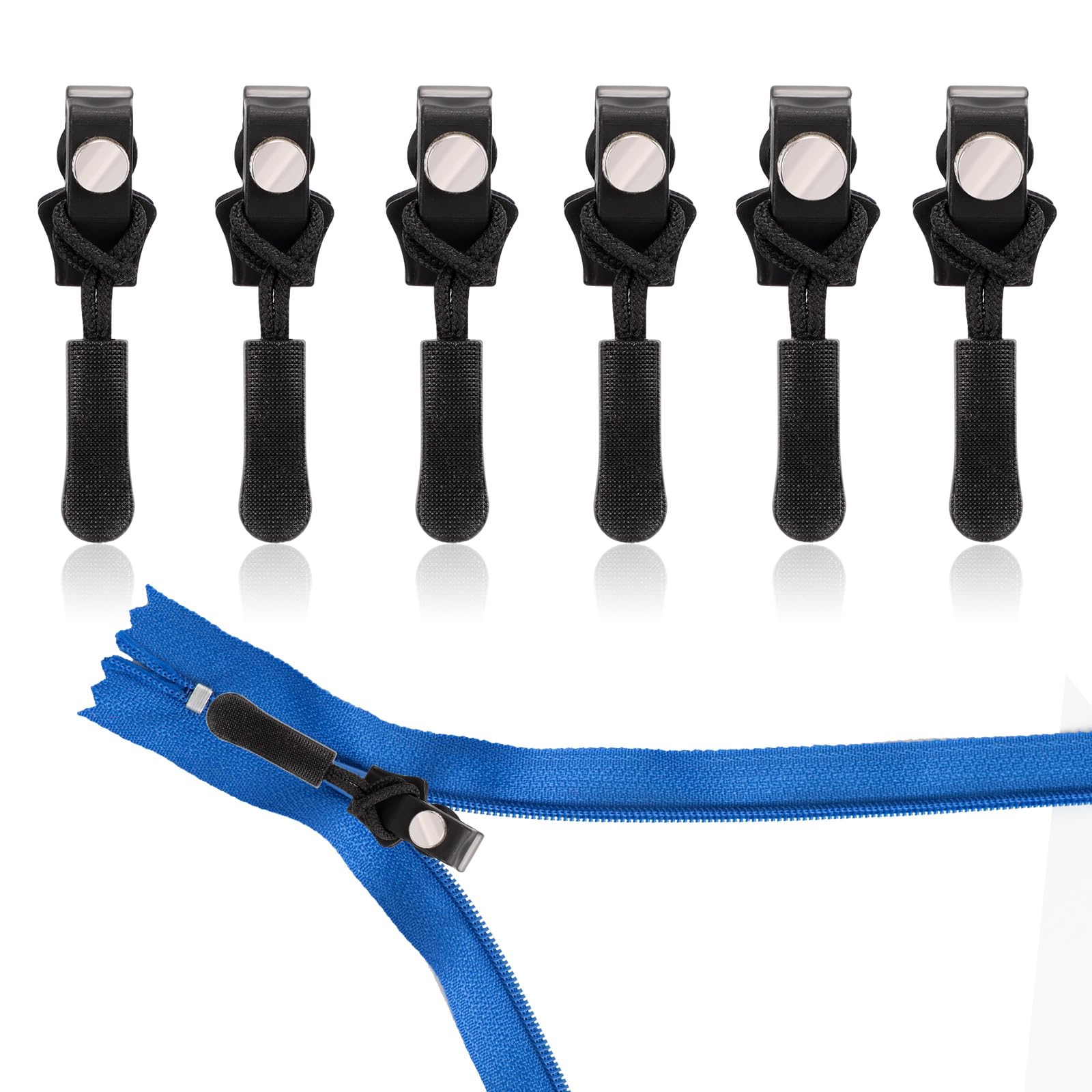 RISIPU 6-Pack Zipper Puller Replacement, Removable Zipper Pullers ...