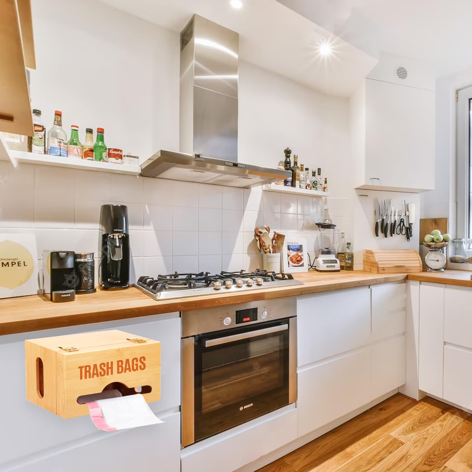 Garbage Bag Dispenser Roll Holder,Trash Bag Dispenser, Trash Bag Holder ...