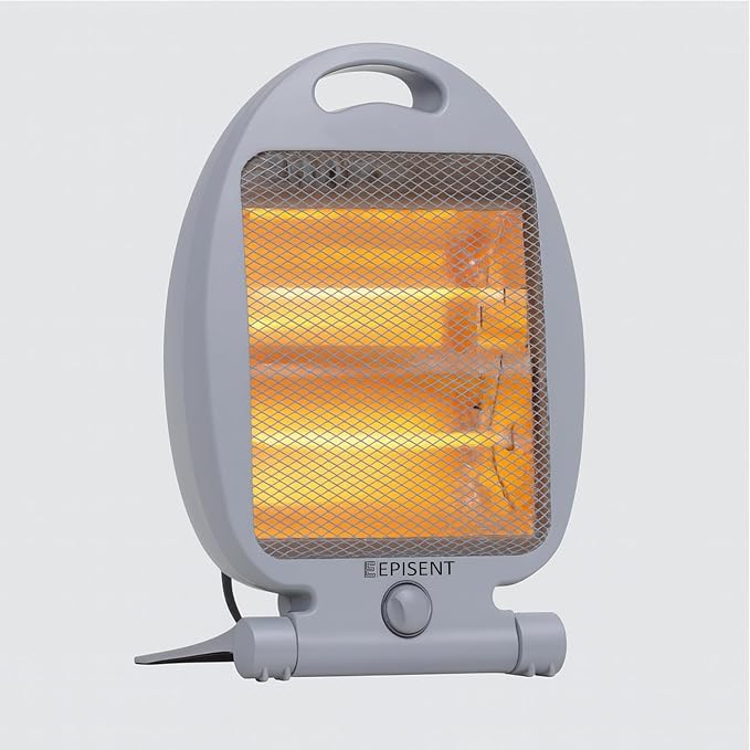 EPISENT Portable Halogen Heater 800W with 2 Bars & 2 Heat Settings ...