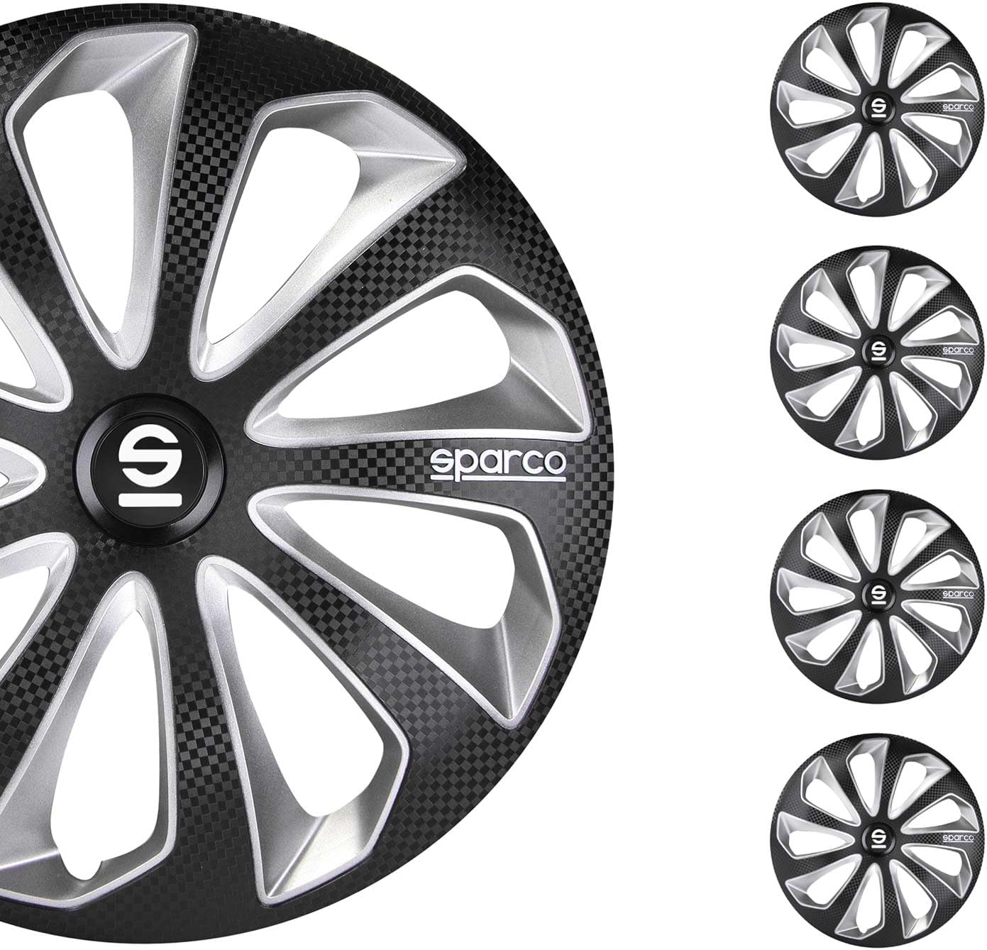 Amazon.com: Sparco Wheel Covers Palermo - 16-inch - White - Set of 4 ...