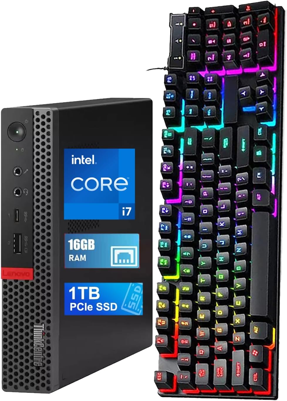 Amazon.com: Lenovo ThinkCentre M920Q Tiny Desktop i7 Computer, M920Q ...