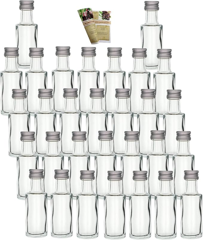 Gouveo Lot de 30 mini-bouteilles en verre vides de 20 ml « Dora »avec ...