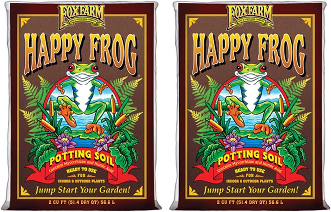 Amazon.com : FoxFarm FX14082 Happy Frog Soil Potting Soil Bag, 12 quart ...