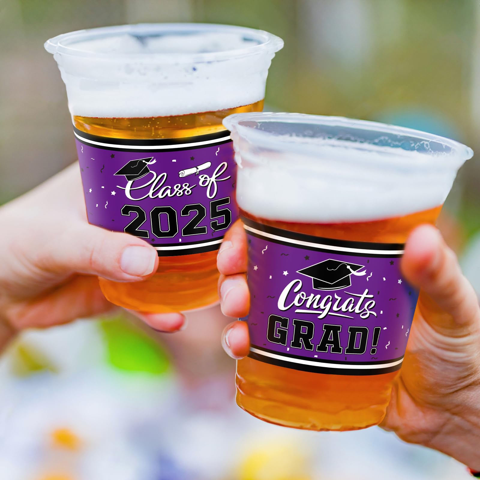 Snapklik.com : Class Of 2025 Celebration - 100 Pcs 16oz Pruple ...