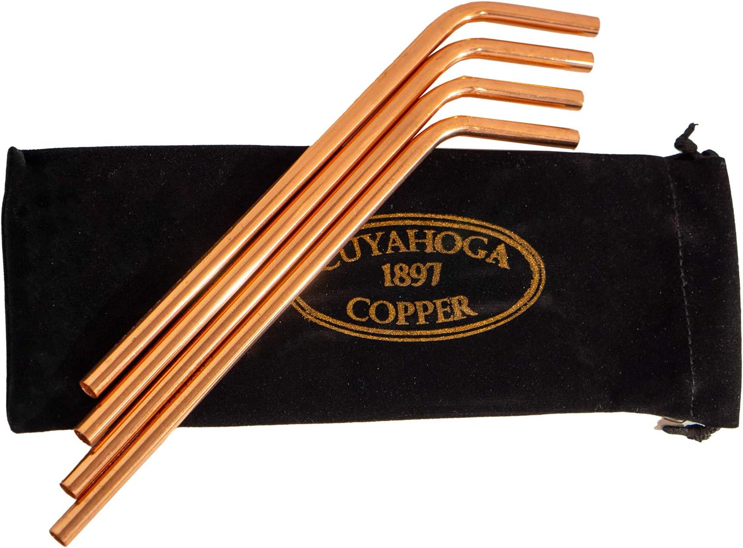 Amazon.com: Set of 4 - Engraved Pure Copper Drinking Straws in Black ...