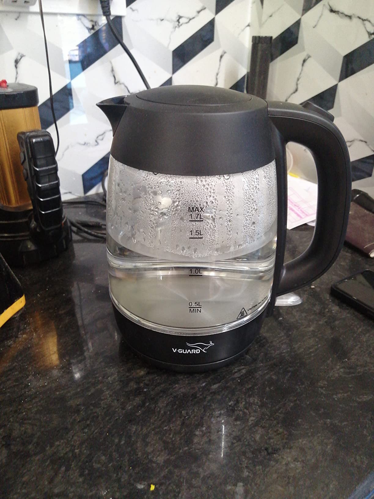 V-Guard VKG17 Glass Electric Kettle for hot water | 1.7 Litre Heat ...
