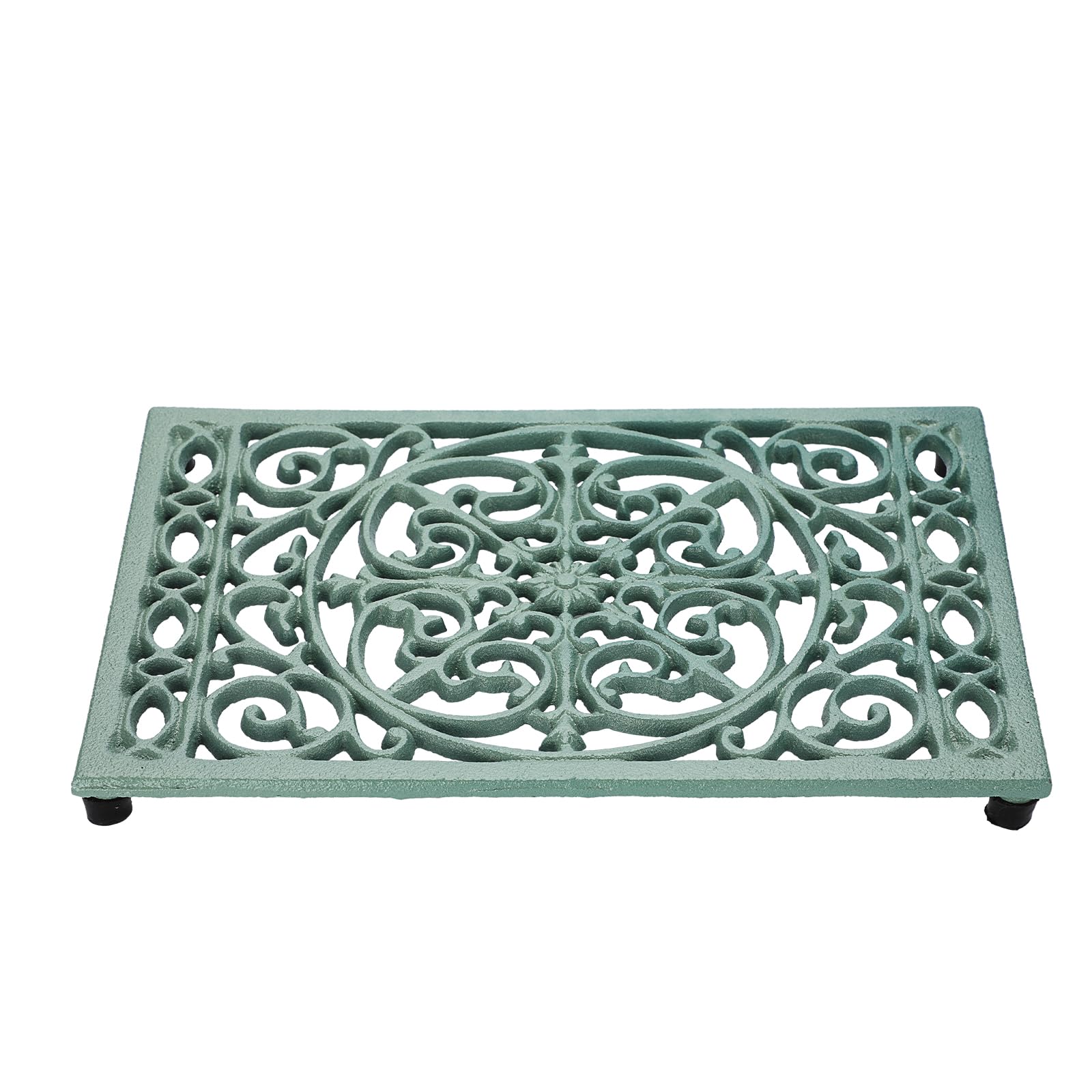 SUMTree Heavy Duty Retangle Cast Iron Trivets, Decorative Trivet Mat ...