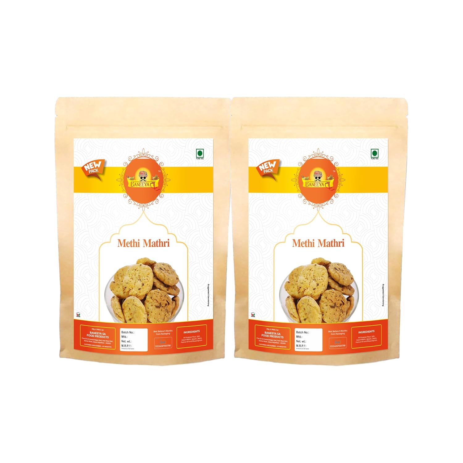 BANEEYA SA Authentic Methi Mathri | Chai Time Achaari Matthi Snack ...