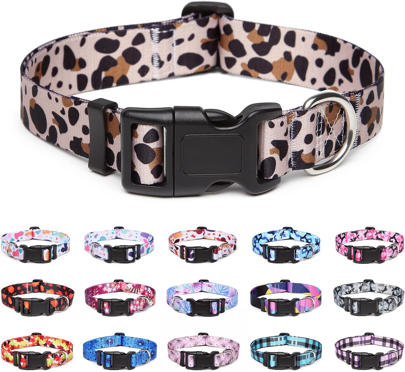 Pet Supplies : Meow Town Cheetah-Print Nylon Cat Collar, 8–12 inch ...