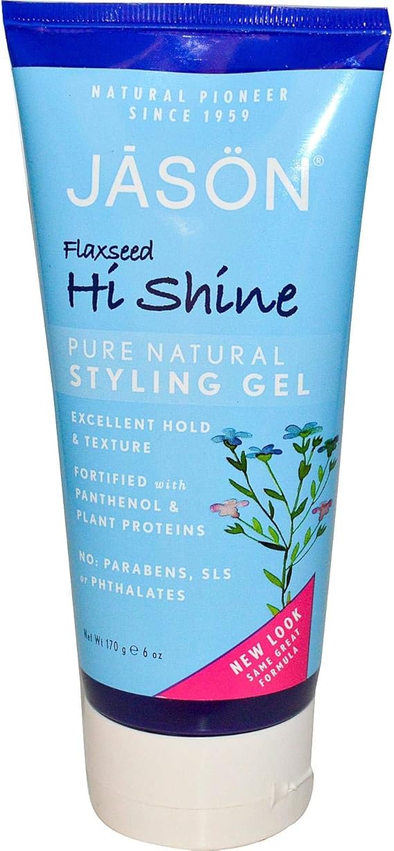 Jason Natural Cosmetics Hair Care Hi-Shine Styling Gel 6 fl. oz. Damage ...