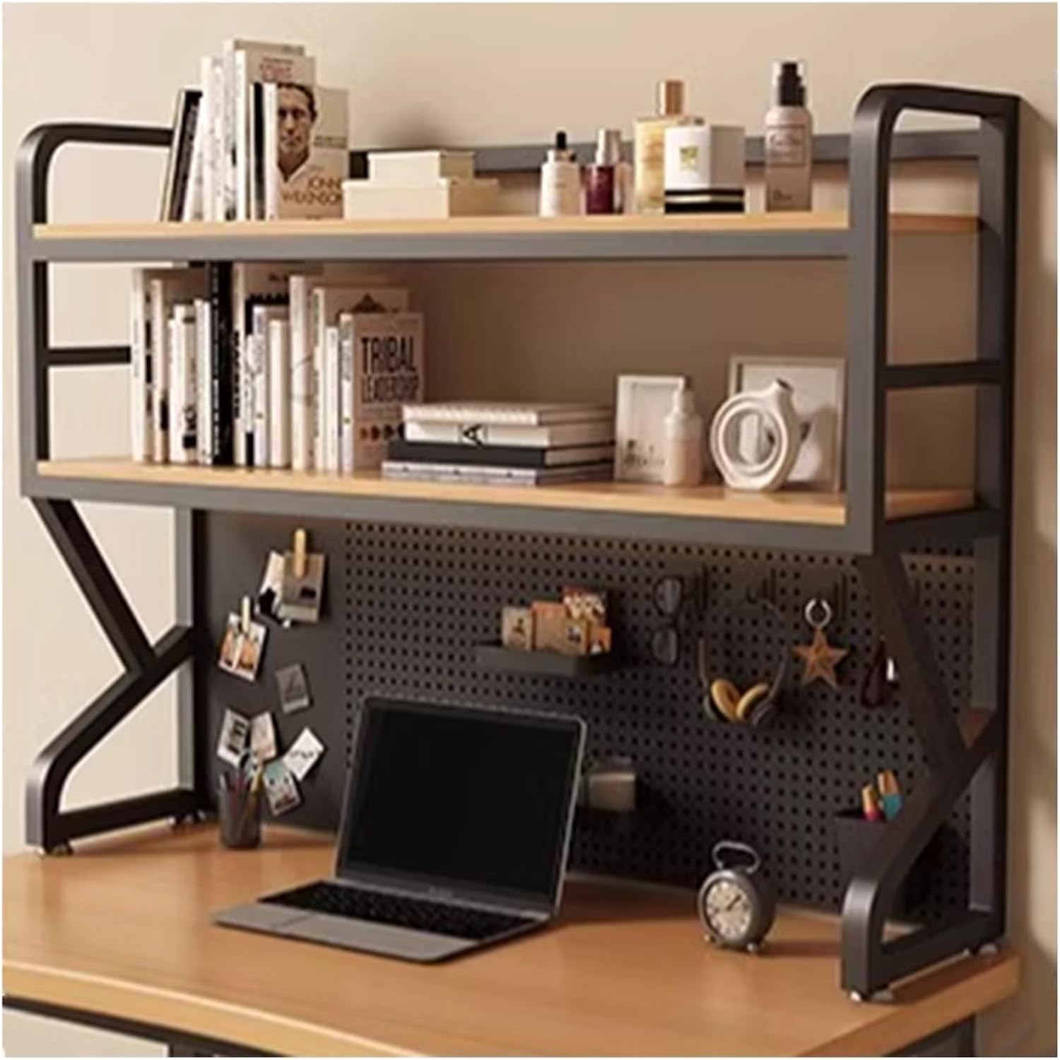 Amazon.com: XPLKQXE Small Bookshelf for Desktop Storage, Desktop ...