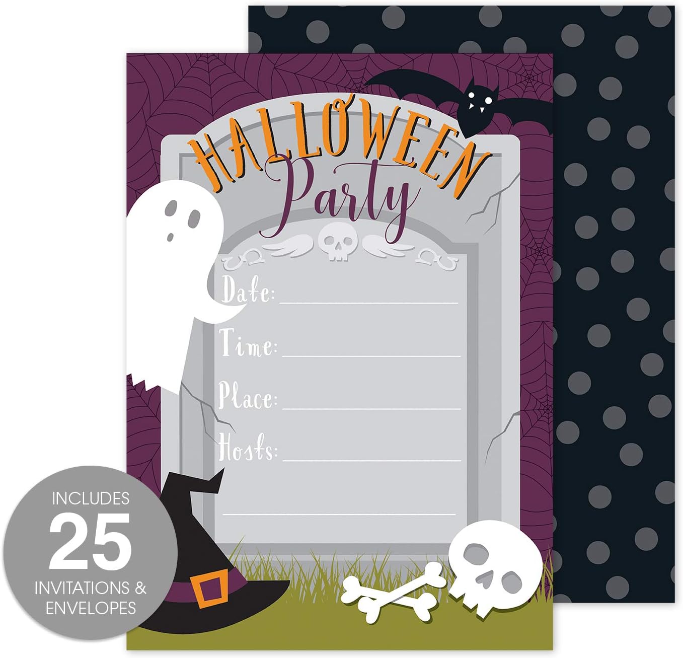 Spooky Halloween Party Invitation / 25 Fill in the Blank Halloween ...