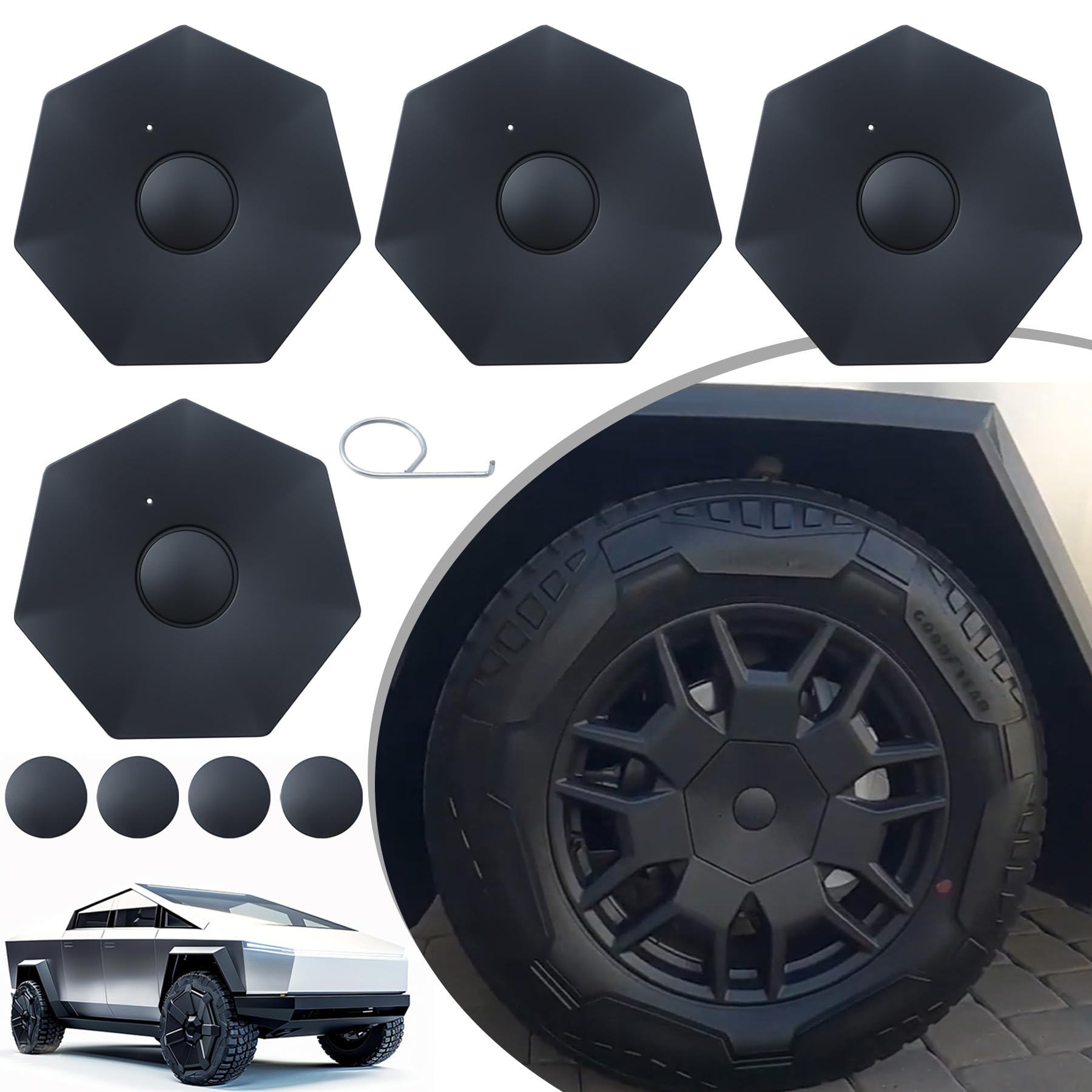 Amazon.com: Wheel Center Hubcaps - Wheel Caps Compatible with Tesla ...