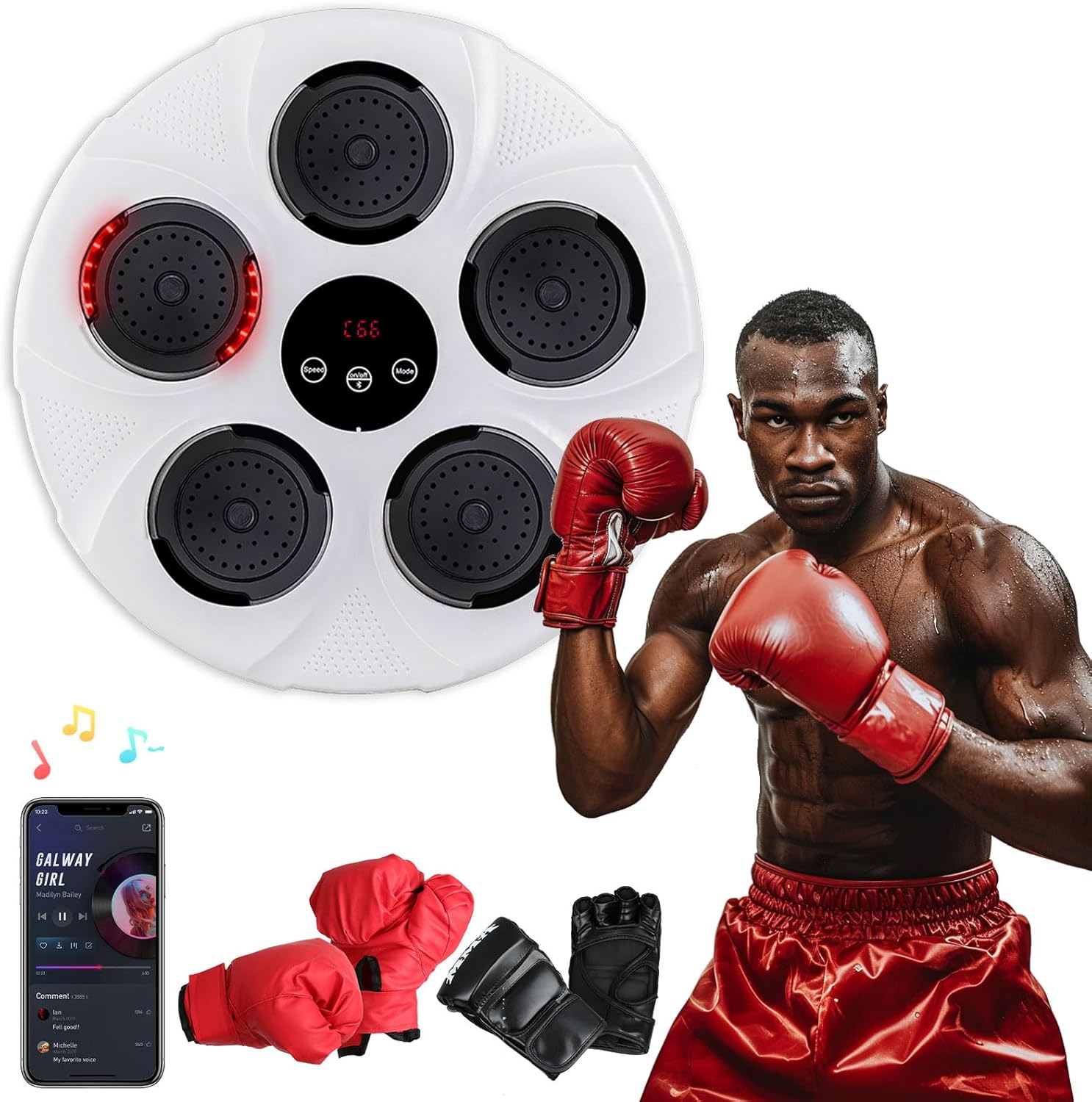 Amazon.com: Musical Boxing Machine with 2 Pairs of Boxing Gloves, Wall ...