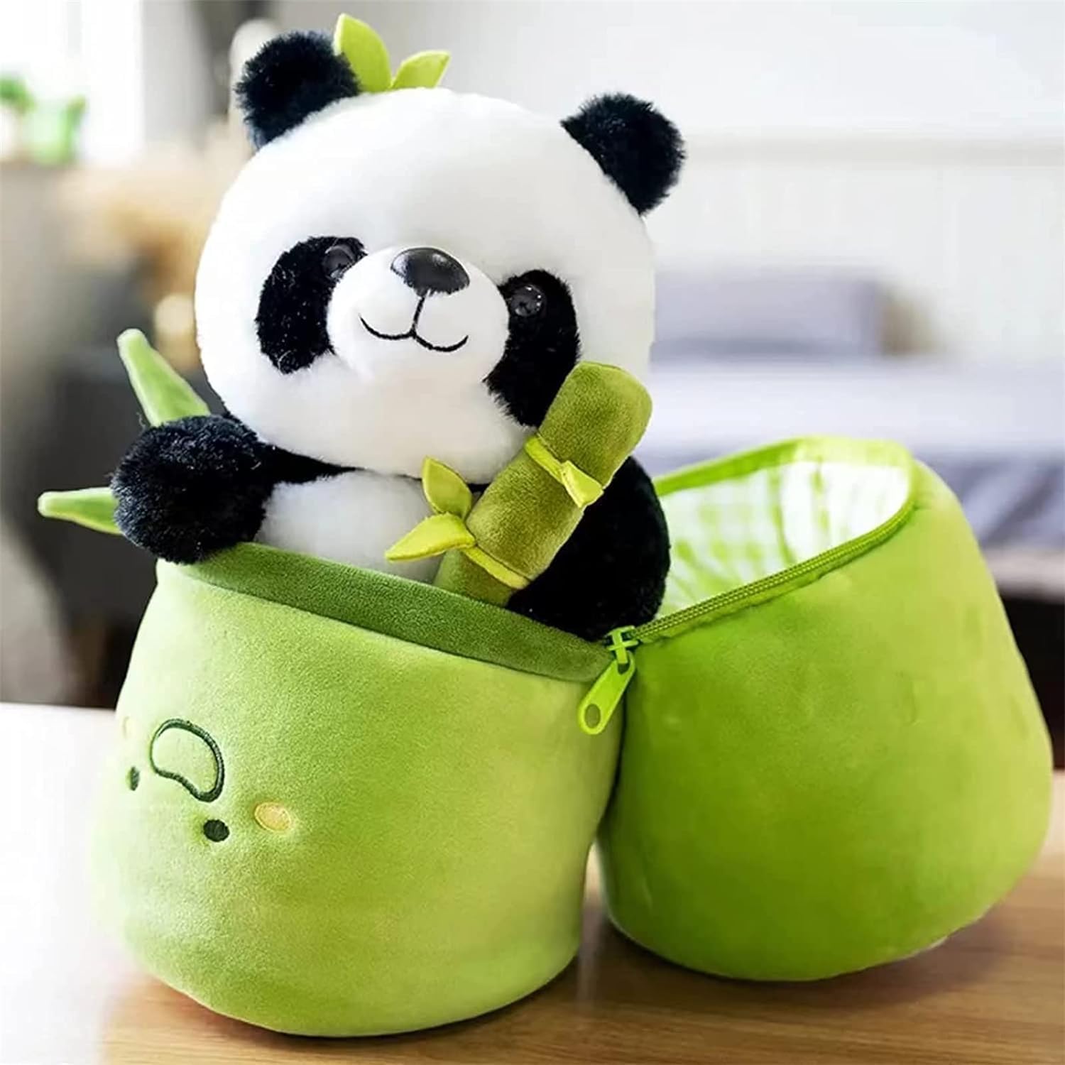 Buy Stuff Tree Cute Panda Stuffed Soft Toy with Bamboo Cover (30Cm ...