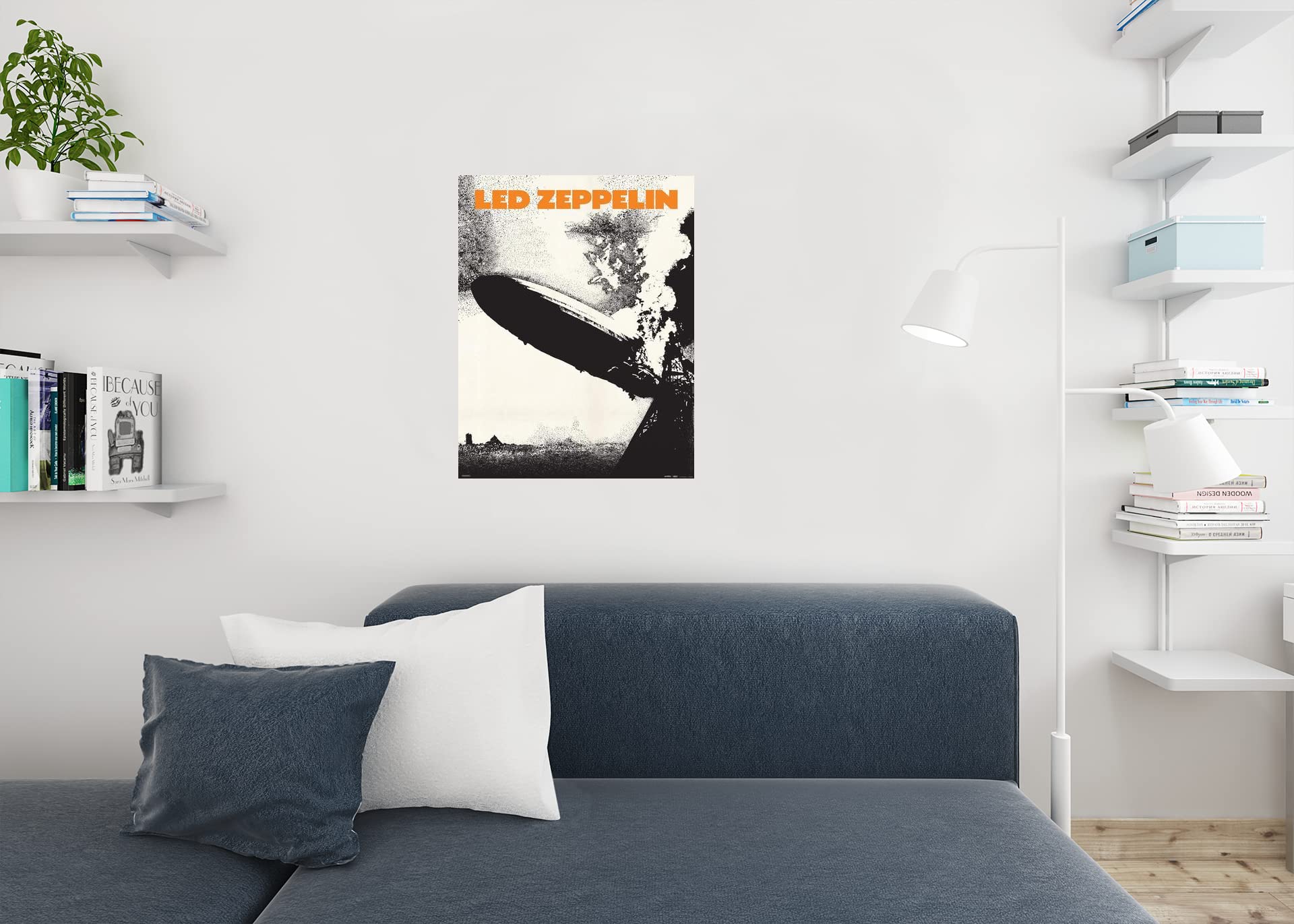 Pyramid America Led Zeppelin I Music Album Cover Poster Blimp On Fire ...