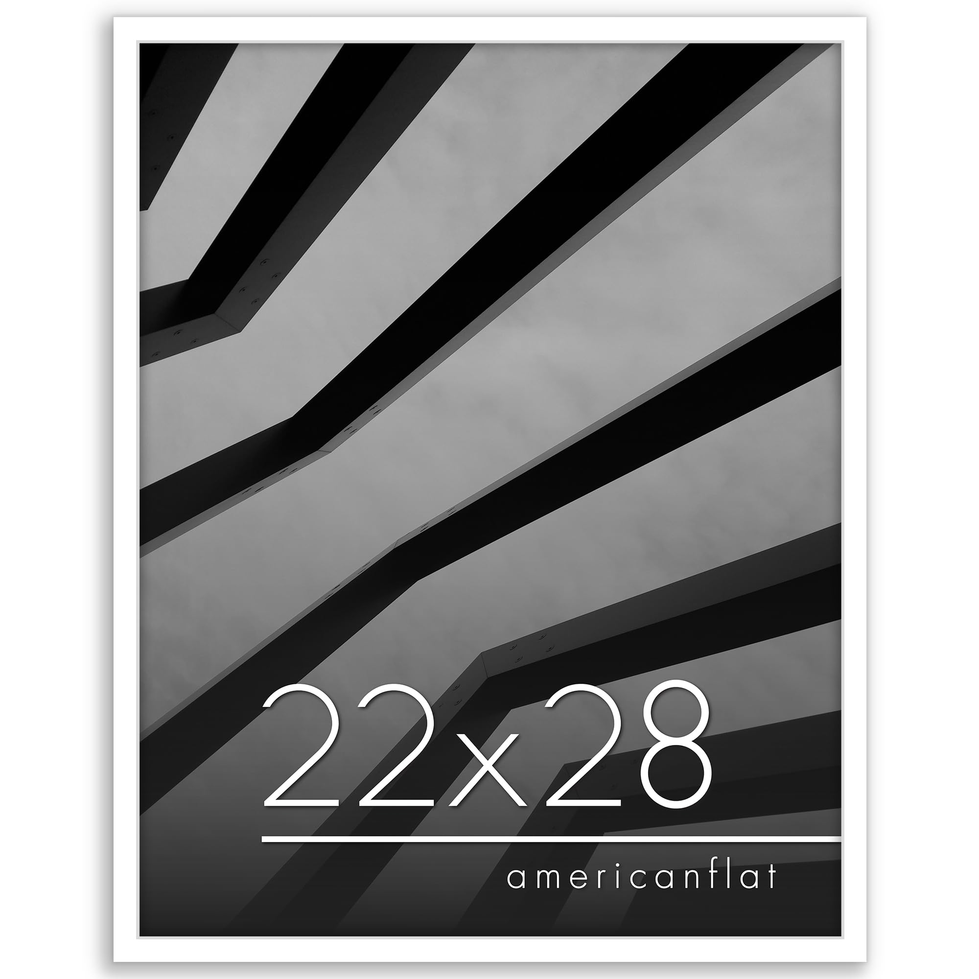 Snapklik.com : Americanflat 22x28 Poster Frame In White - Thin Border ...