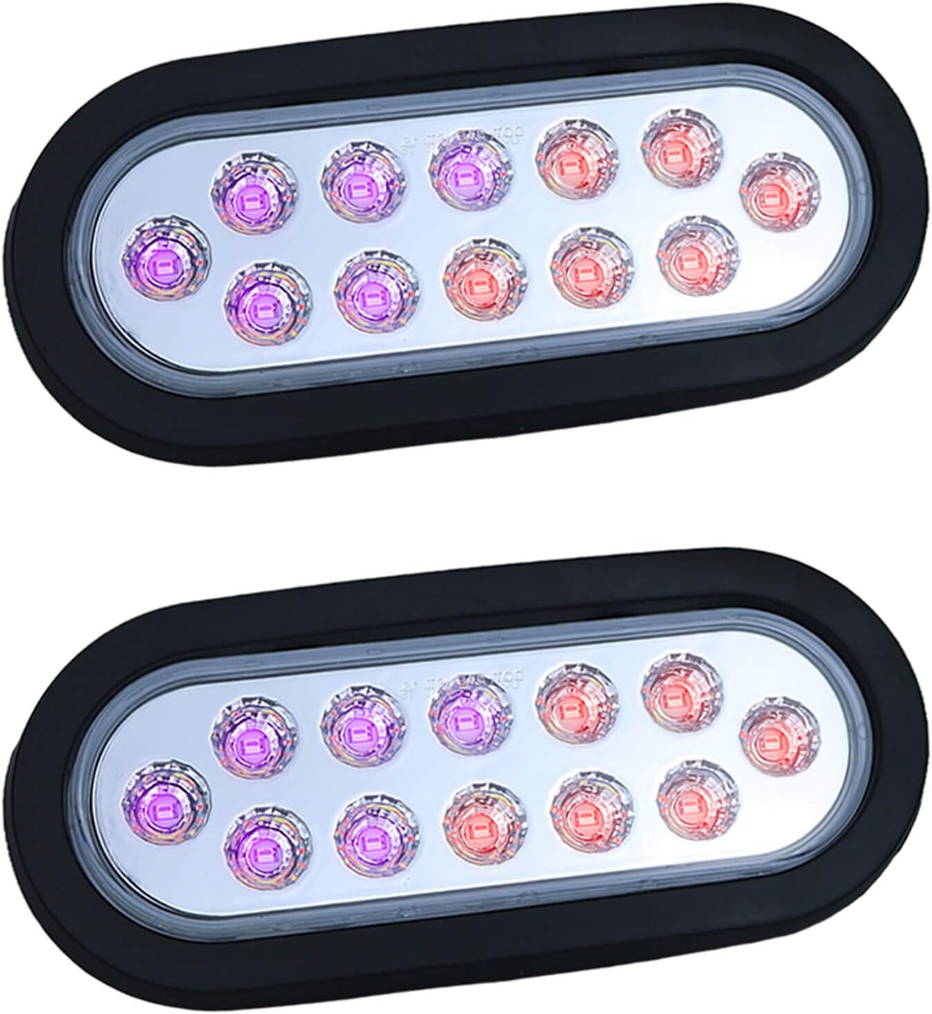 Amazon.com: XtraGlow 6 Inch Oval Dual Revolution LED Tail Lights Red ...