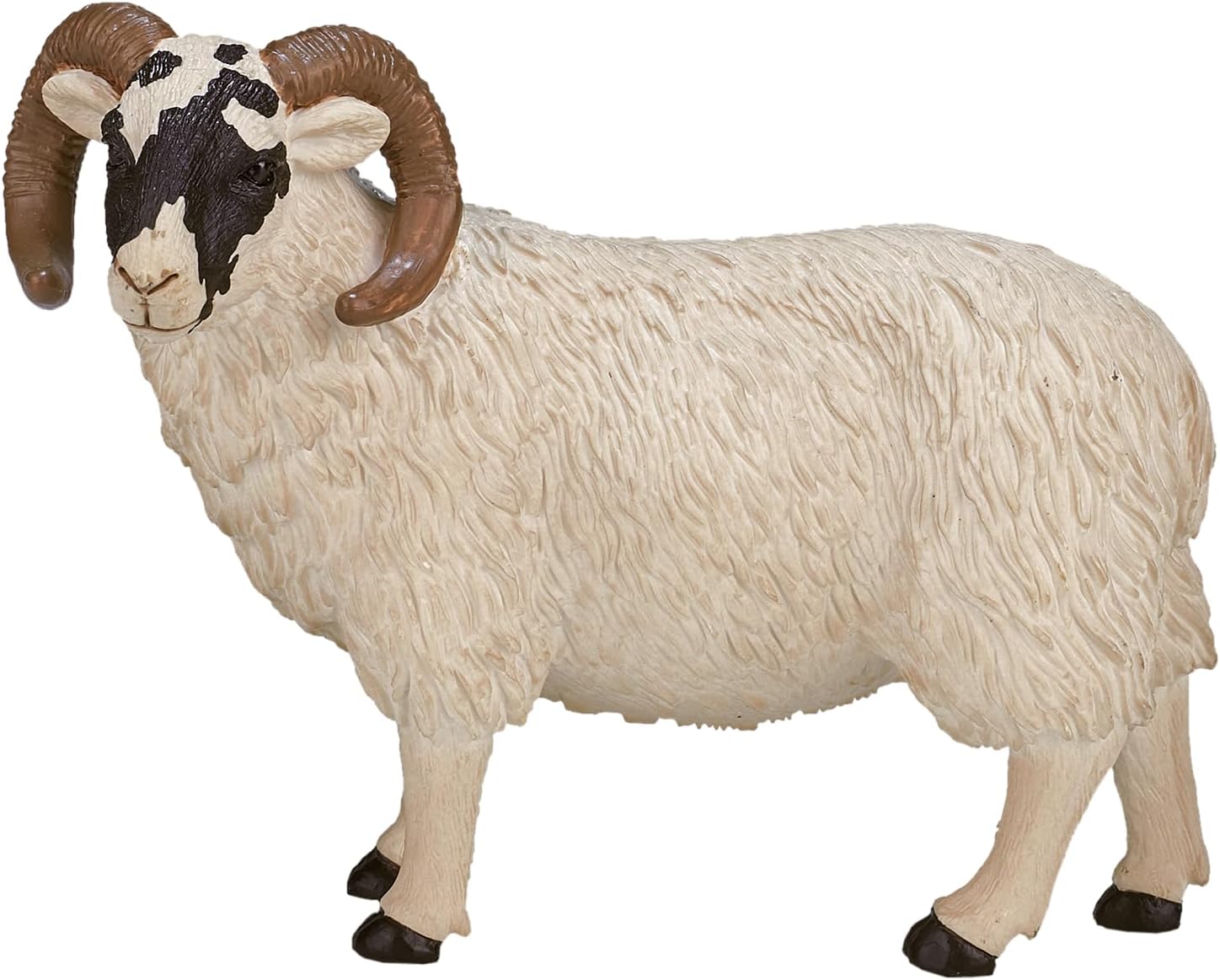 MOJO Black Faced Sheep Ram Realistic Farm Animal Hand Painted Toy ...