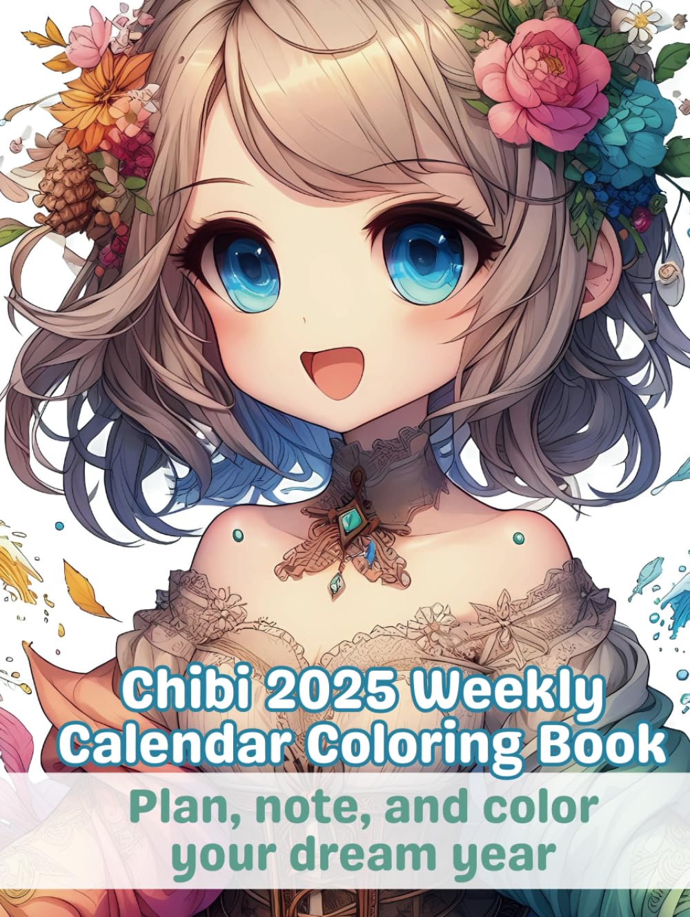 Amazon.com: Chibi 2025 Weekly Calendar Coloring Book: Plan, note, and ...
