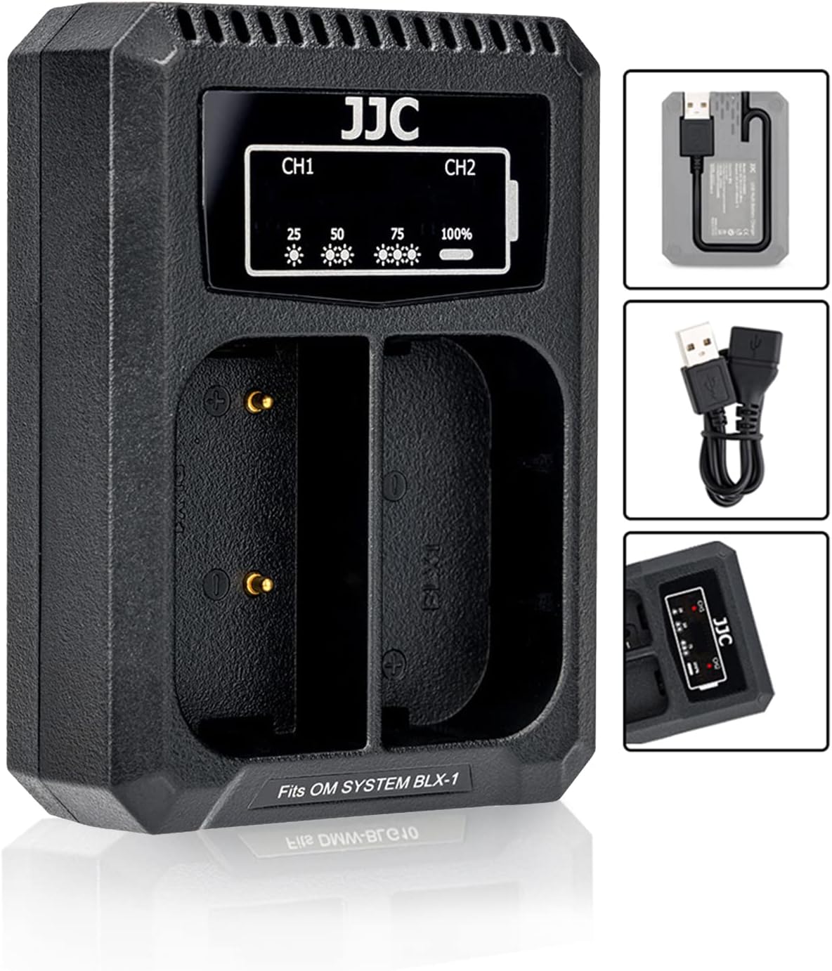 Amazon.com: ProMaster Dually Charger - USB for OM System BLX-1, (Model ...