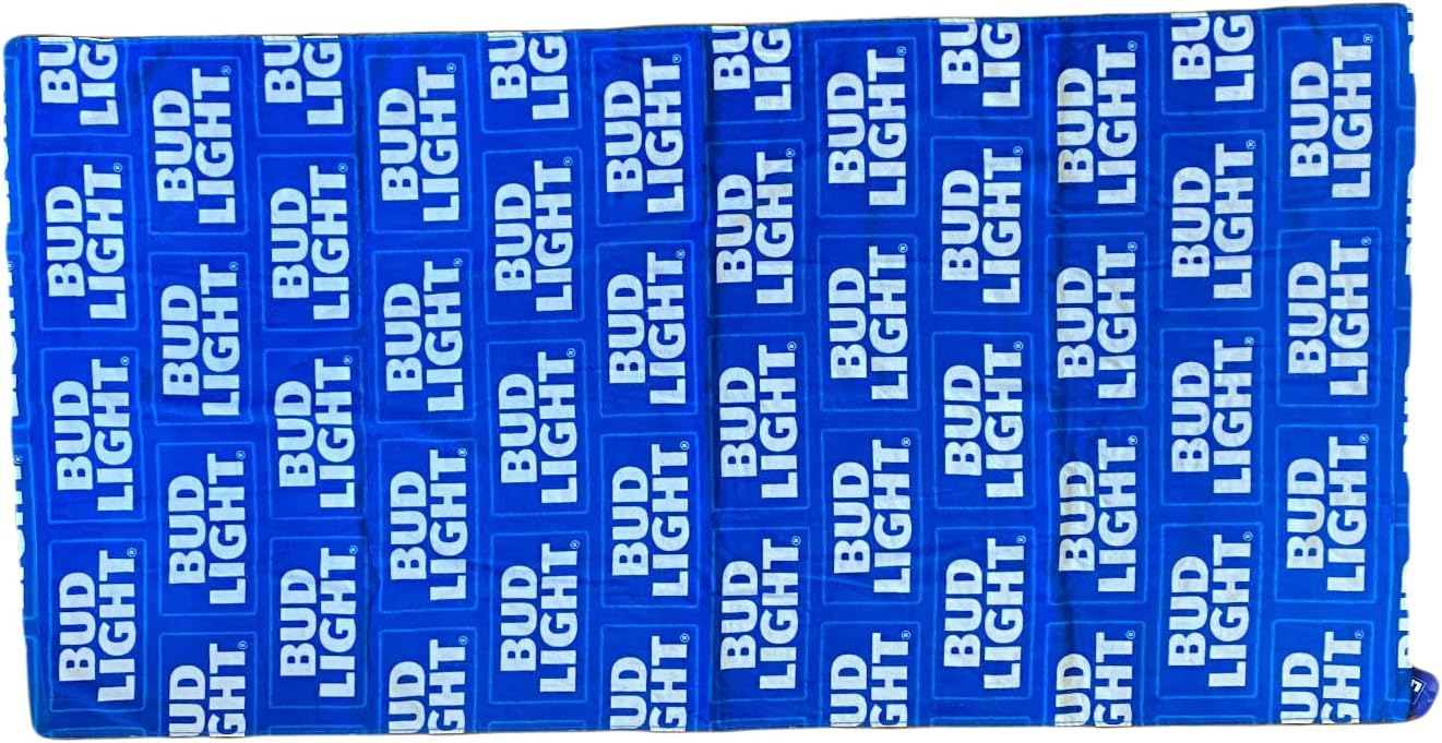 Amazon.com: Bud Light Oversized Plush Beer Label Beach Towel for Pool ...