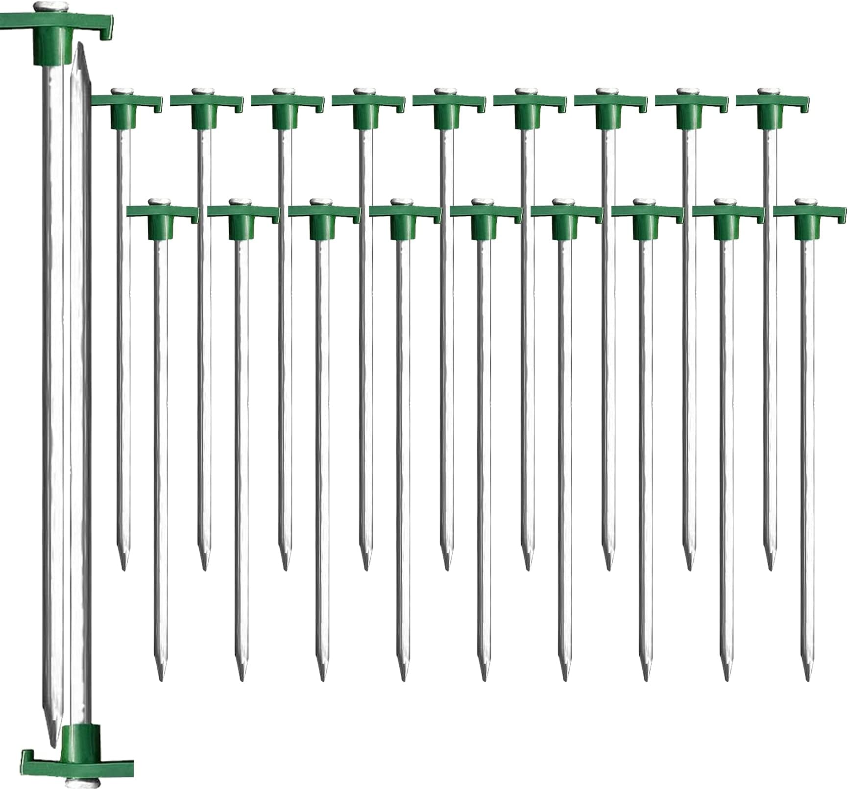 Amazon.com : APACALI 40 PCS Metal Tent Stakes Heavy Duty, 10 Inch Yard ...